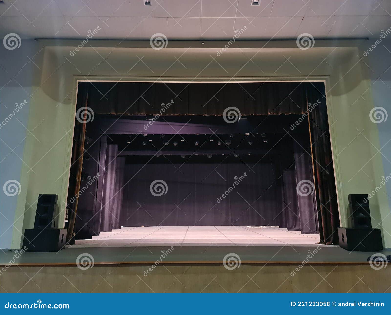 Stage clear. stock photo. Image of wall, design, door - 221233058