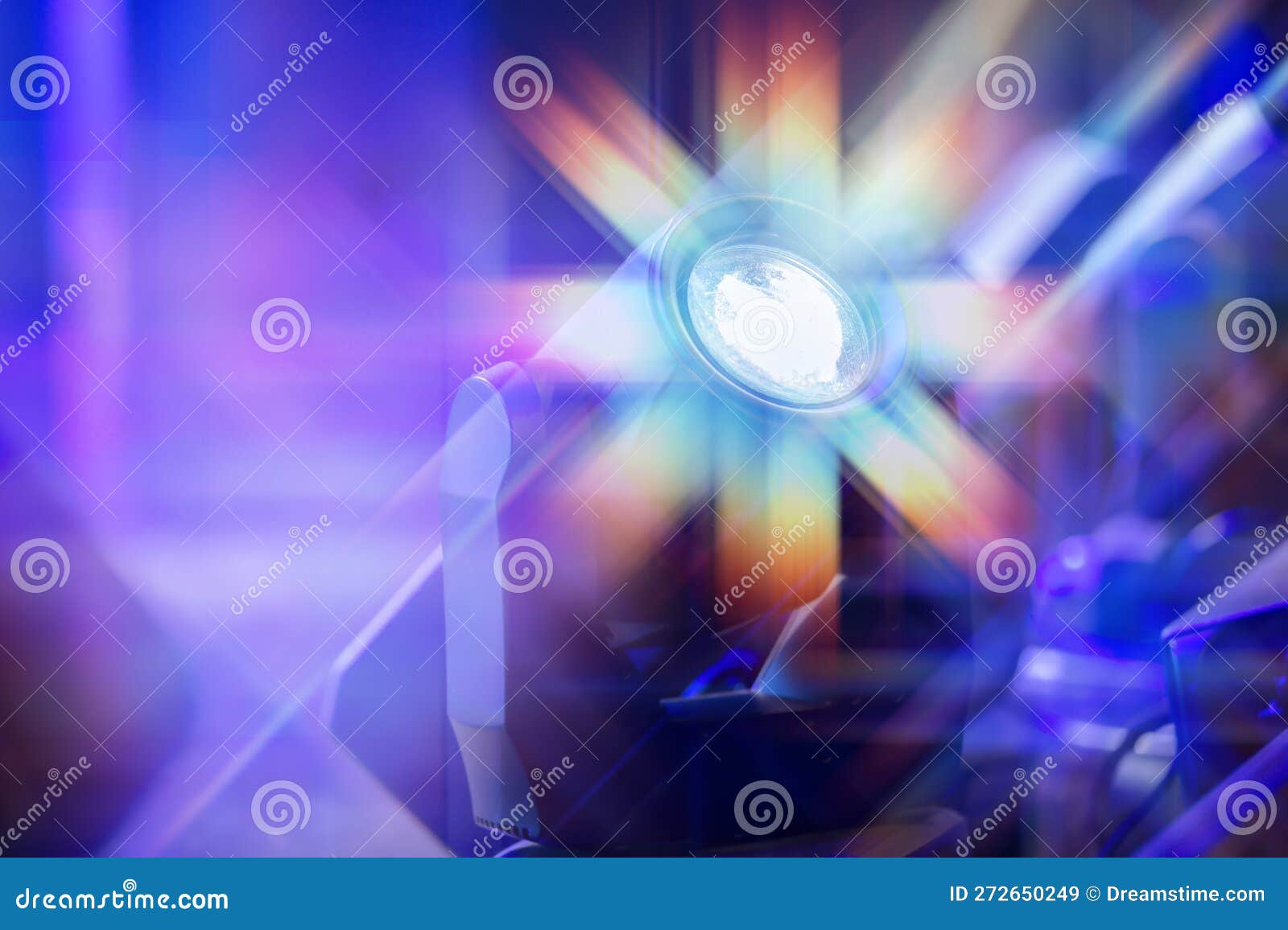Stage Colored Optical Light from a Spotlight Stock Image - Image of ...