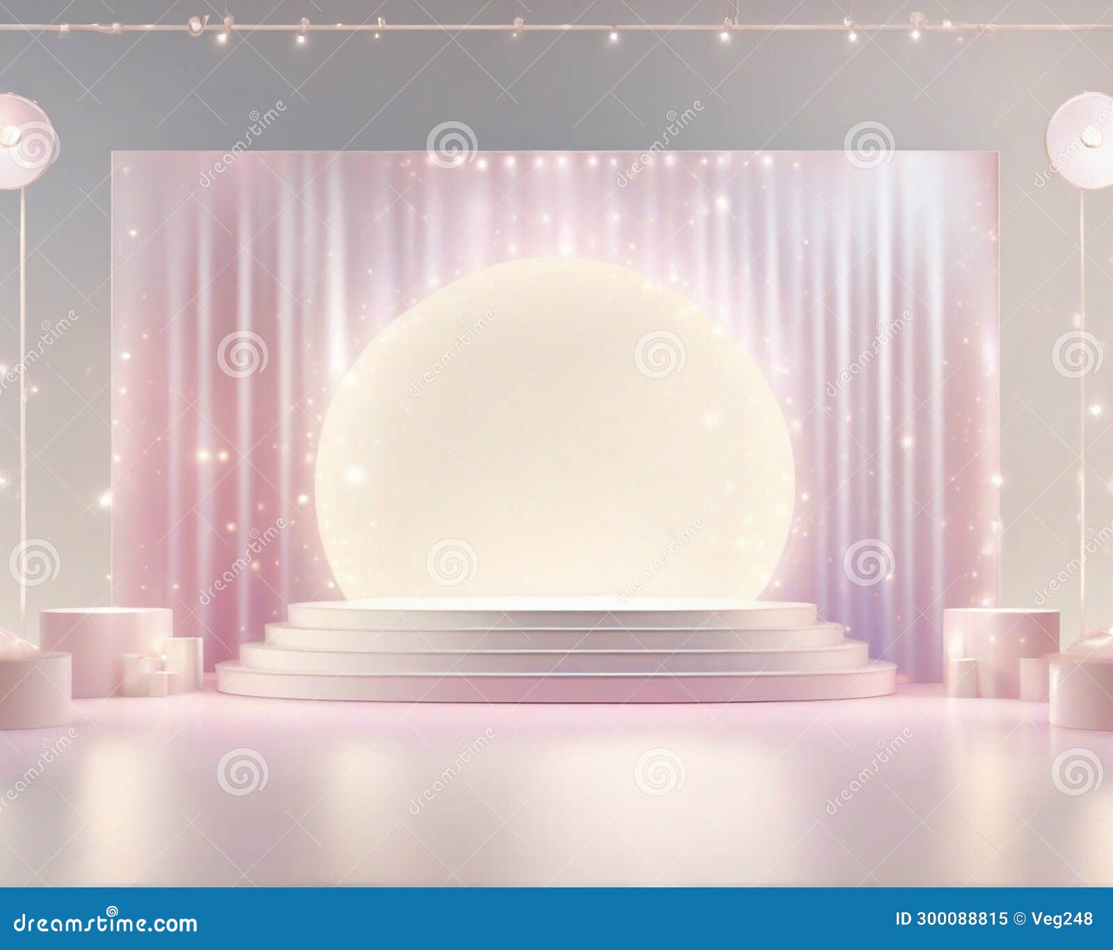 Stage with Colorful Lighting. AI-generated Stock Illustration ...