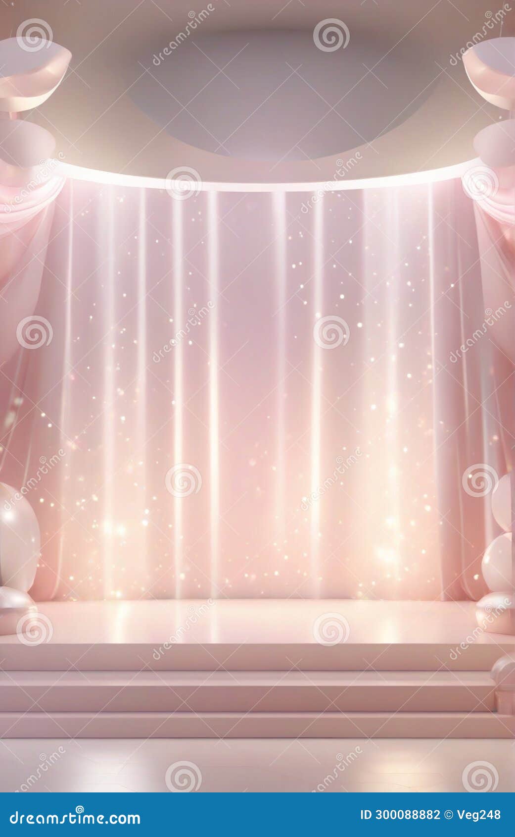 Stage with Colorful Lighting. AI-generated Stock Illustration ...