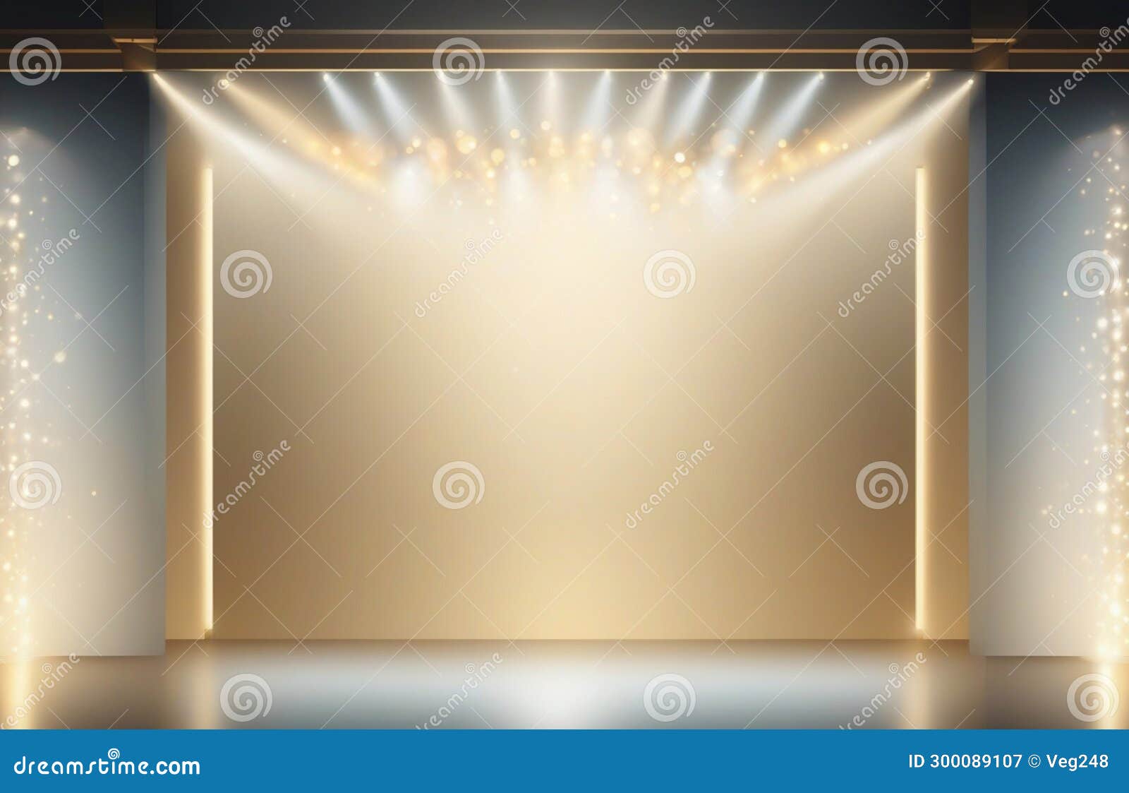 Stage with Colorful Lighting. AI-generated Stock Illustration ...