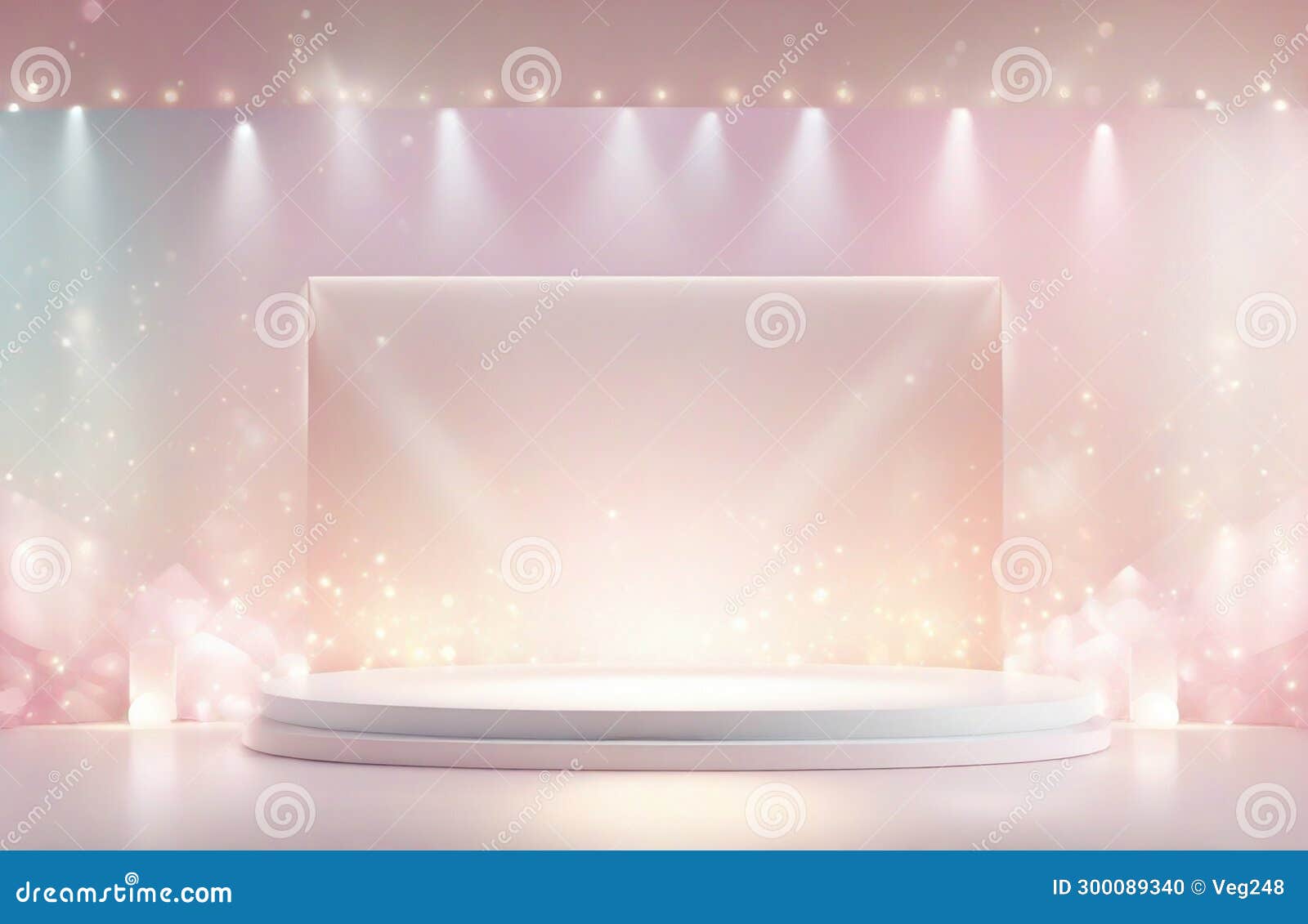 Stage with Colorful Lighting. AI-generated Stock Illustration ...