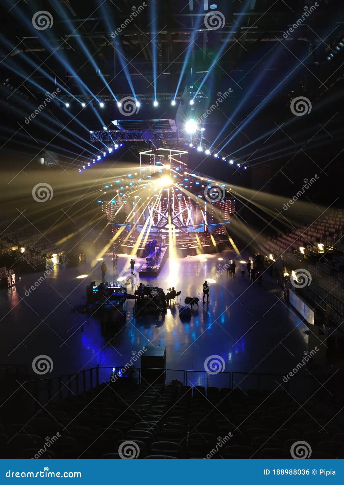 Stage before concert stock photo. Image of singer, rehursal - 188988036