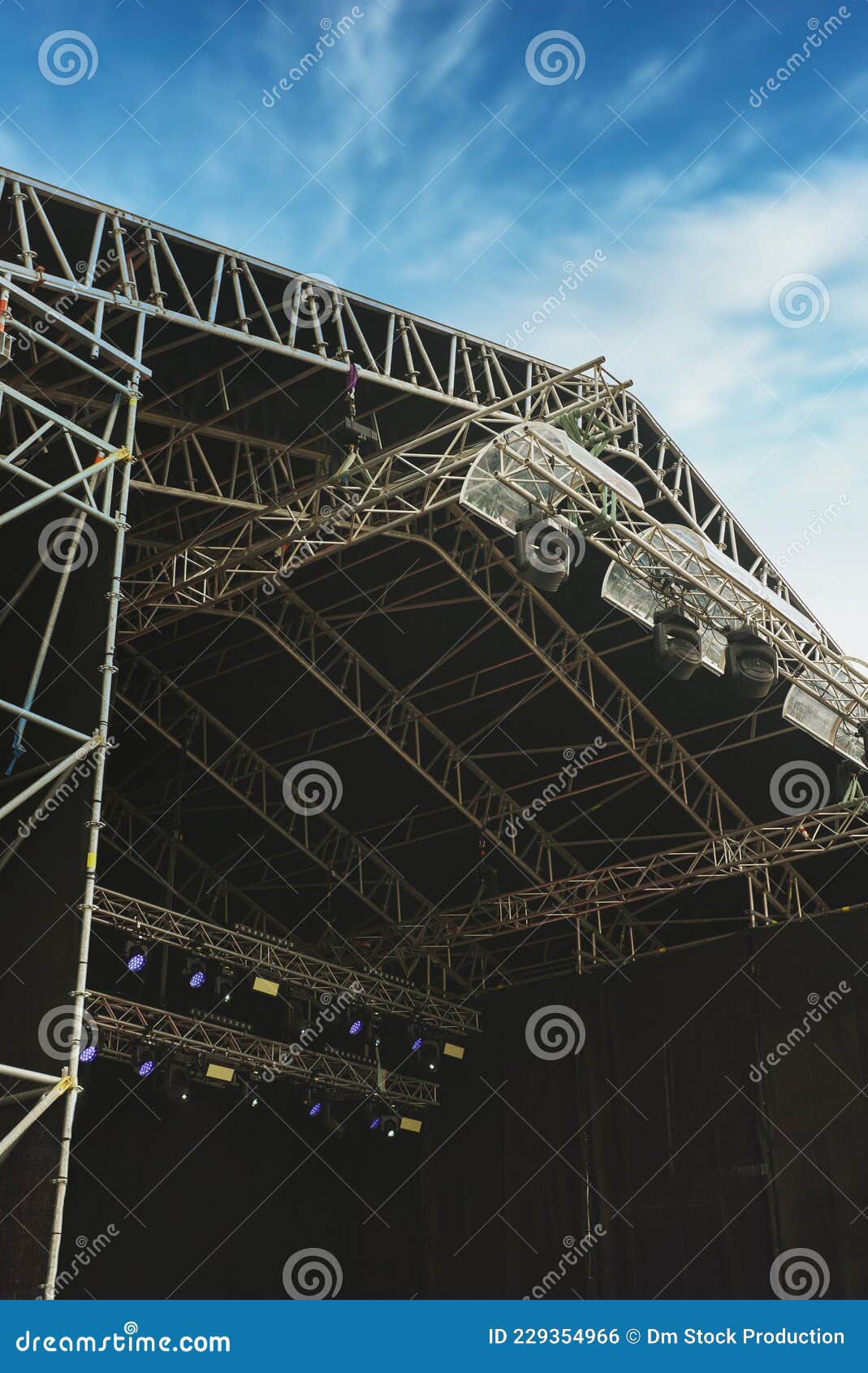 Stage for a concert stock photo. Image of outdoor, live - 229354966