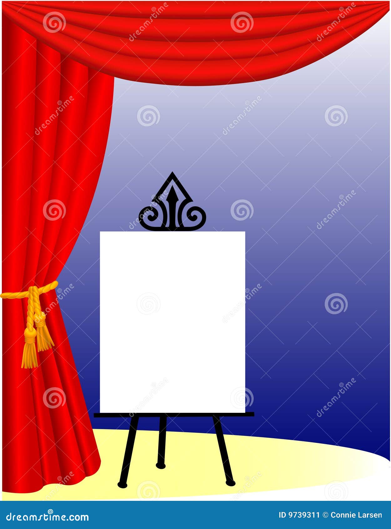 Stage Curtain Easel Stock Illustrations – 8 Stage Curtain Easel Stock ...