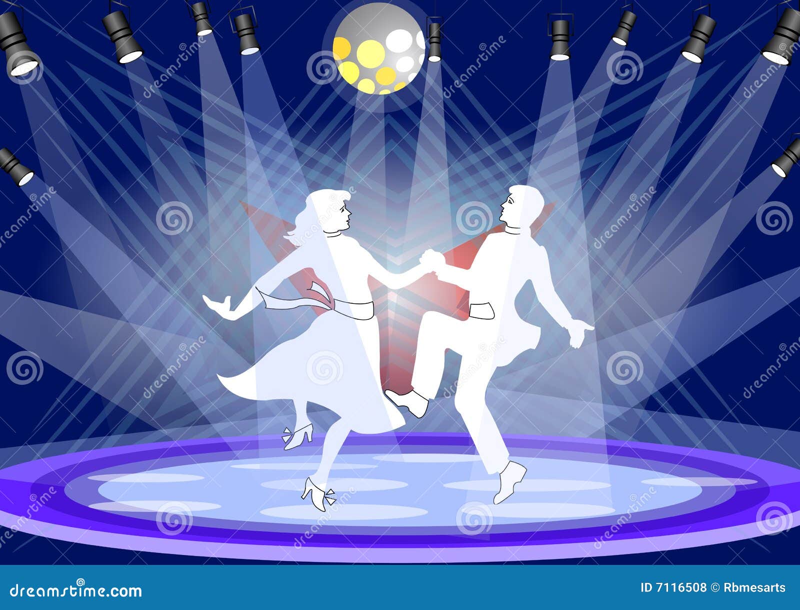 Stage dance stock vector. Illustration of love, entertainment - 7116508