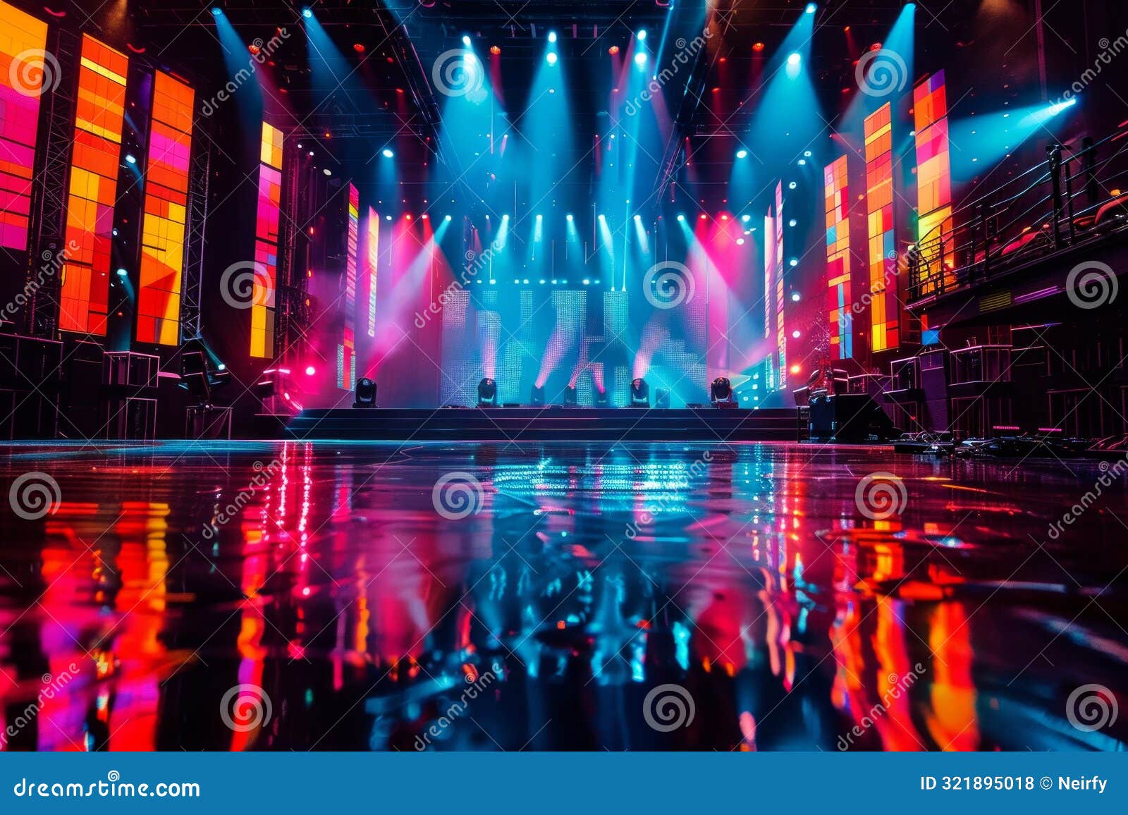 Stage Design before the Start of a Live Show Stock Photo - Image of ...