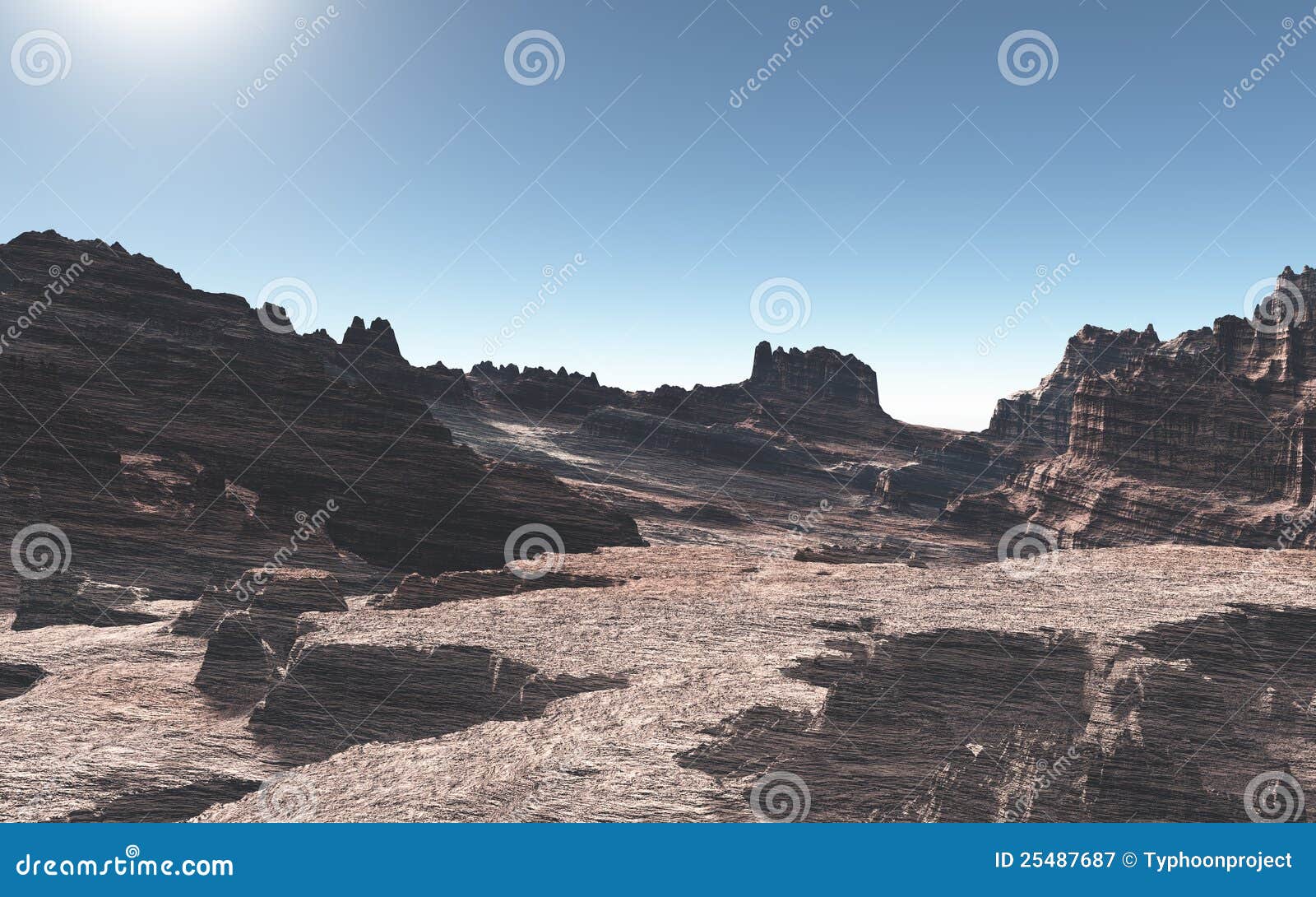 Desolate Desert Hot Sun Landscape Stock Photo | CartoonDealer.com #57686292