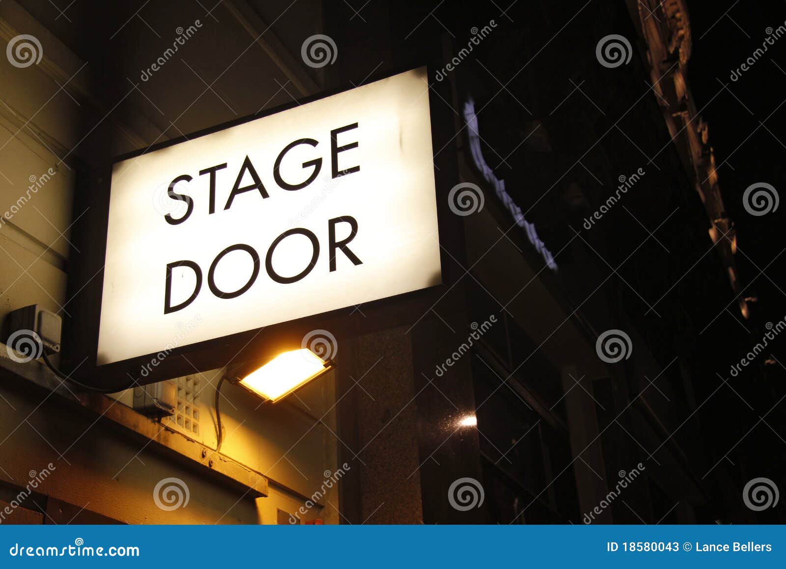 Stage door sign stock image. Image of theatre, exit, london - 18580043