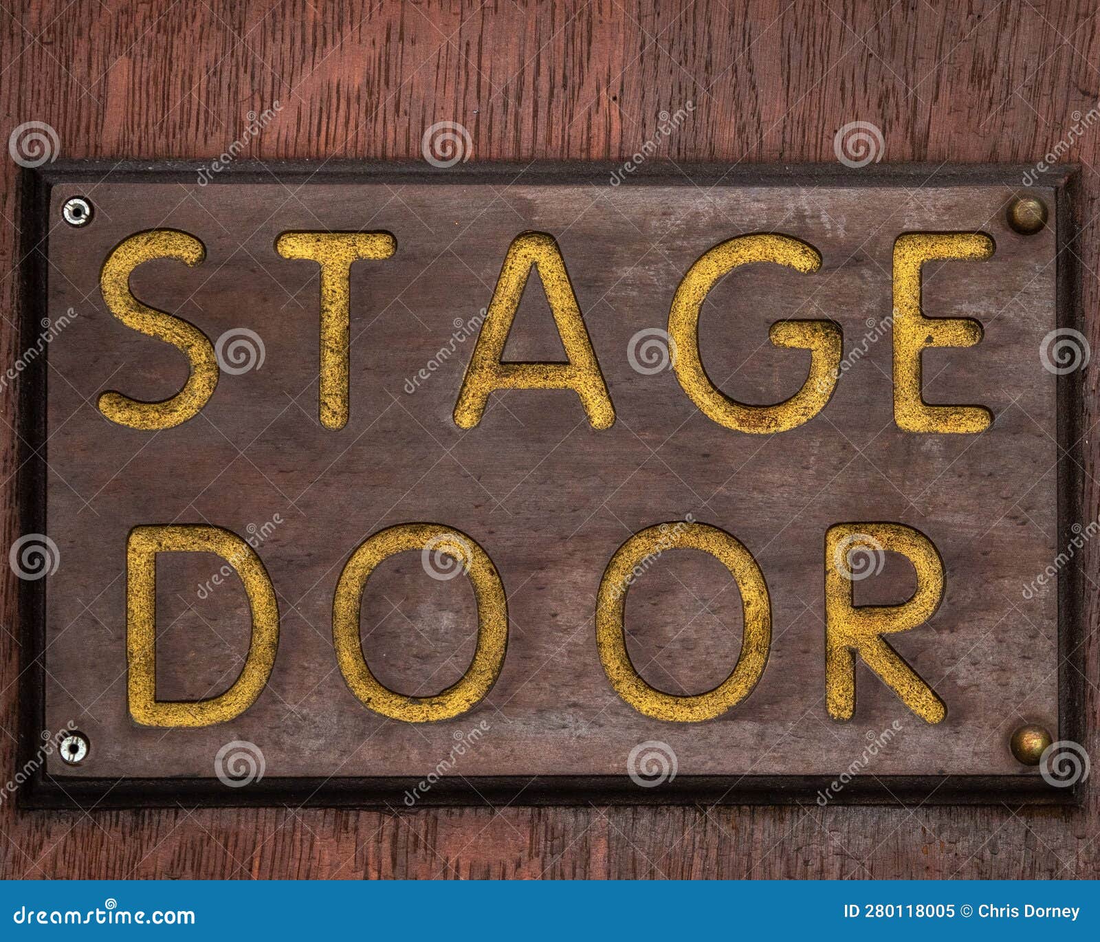 Stage Door Sign stock image. Image of acting, actor - 280118005