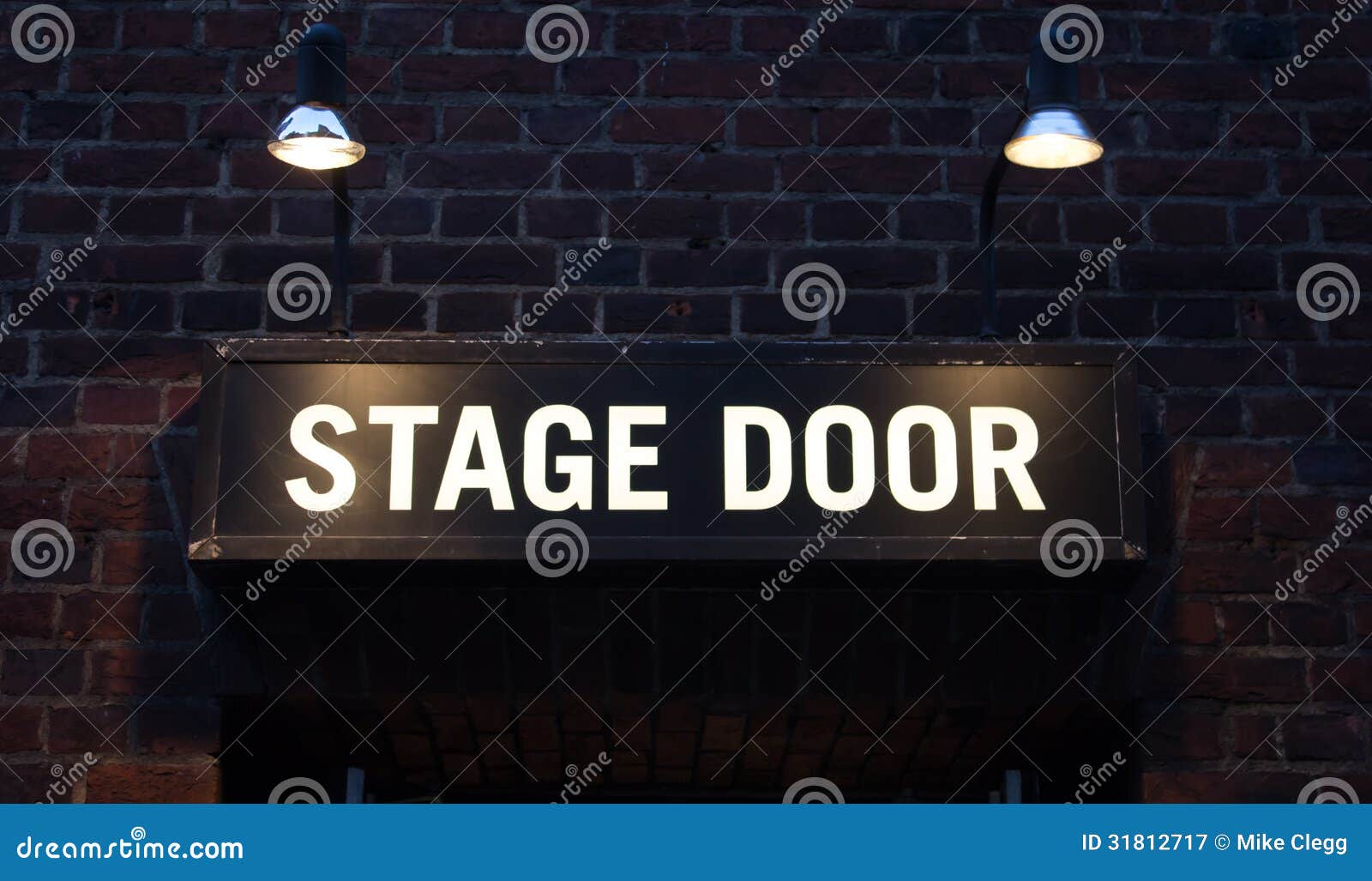Stage door sign stock image. Image of cropped, entrance - 31812717