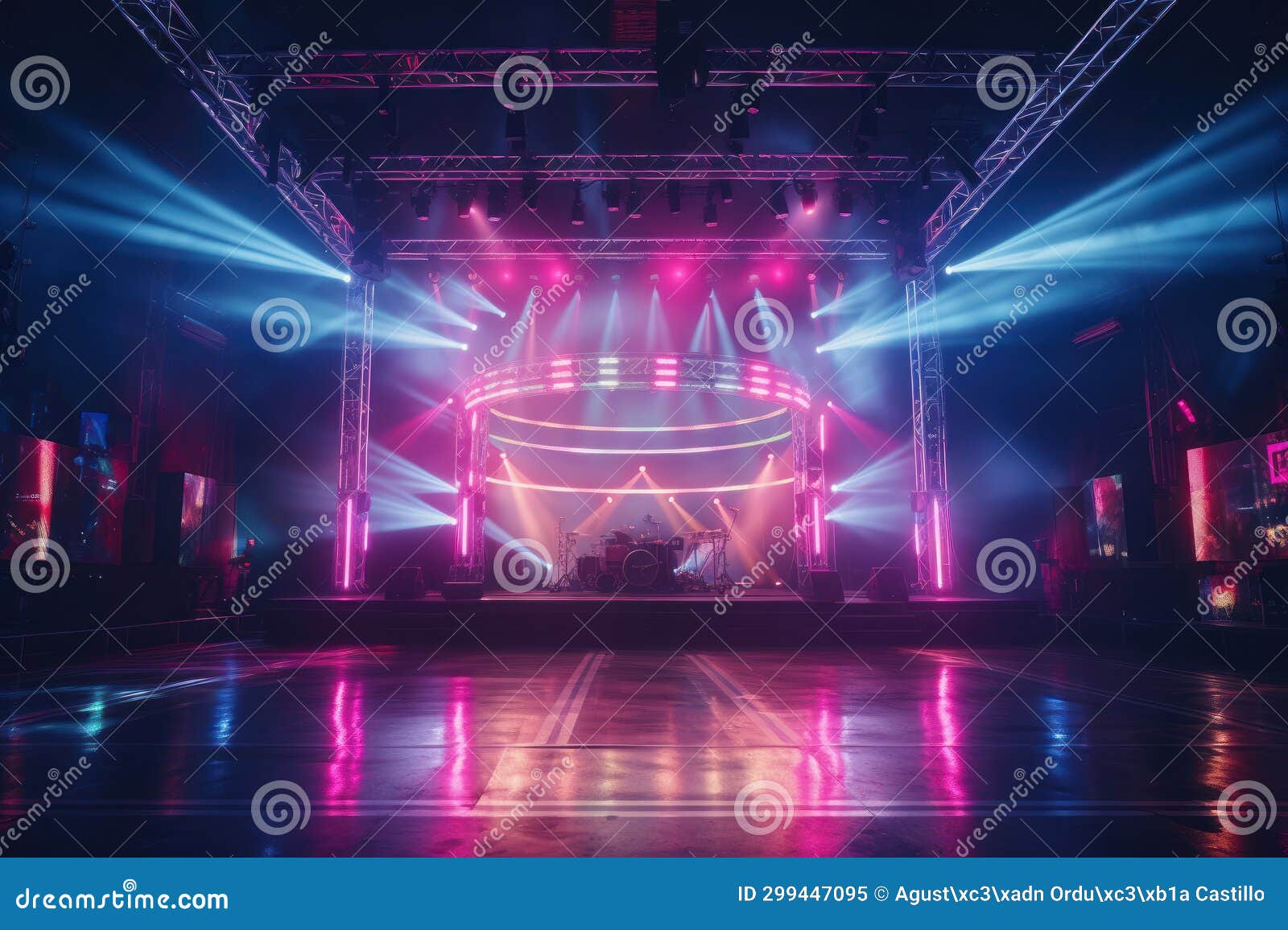 Stage with Elevated Platform for the Presentation of Products. Stock ...