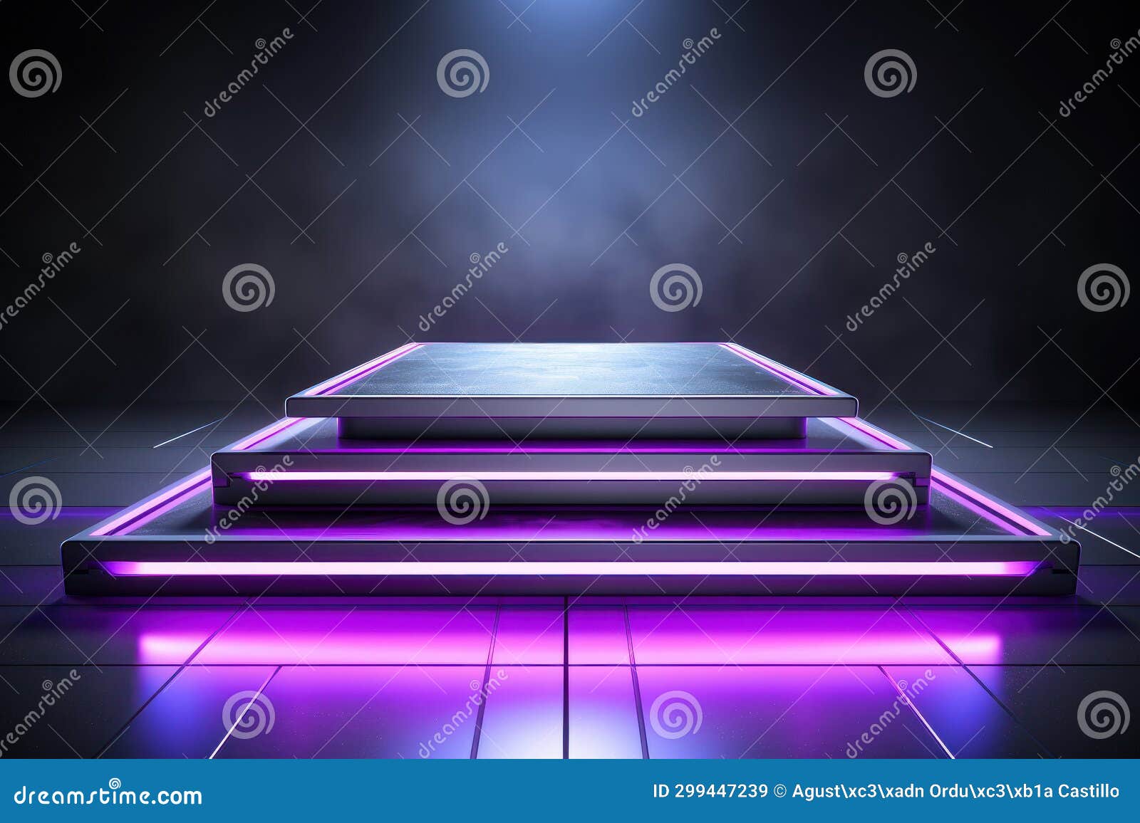 Stage with Elevated Platform for the Presentation of Products. Stock ...
