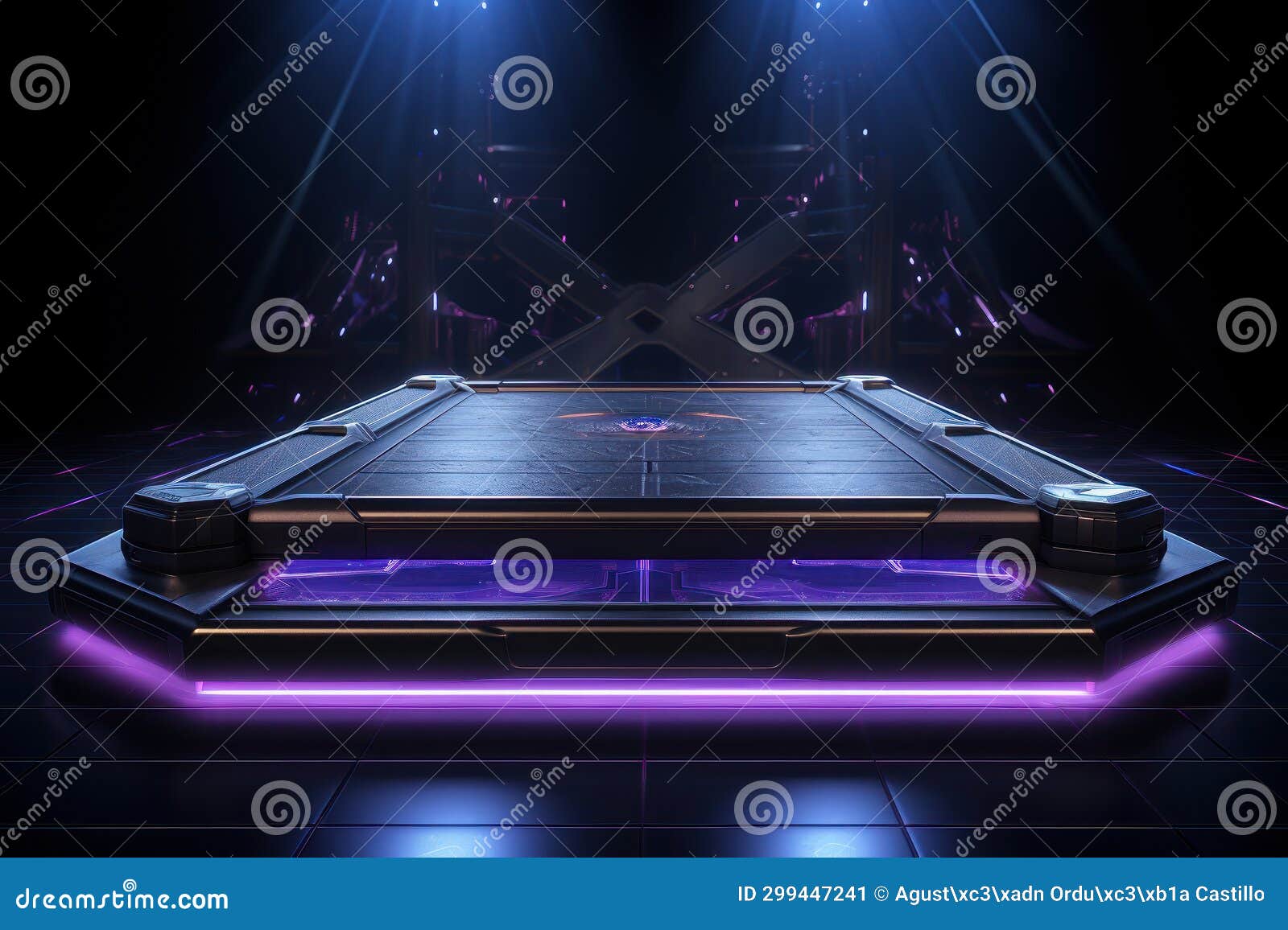 Stage with Elevated Platform for the Presentation of Products. Stock ...