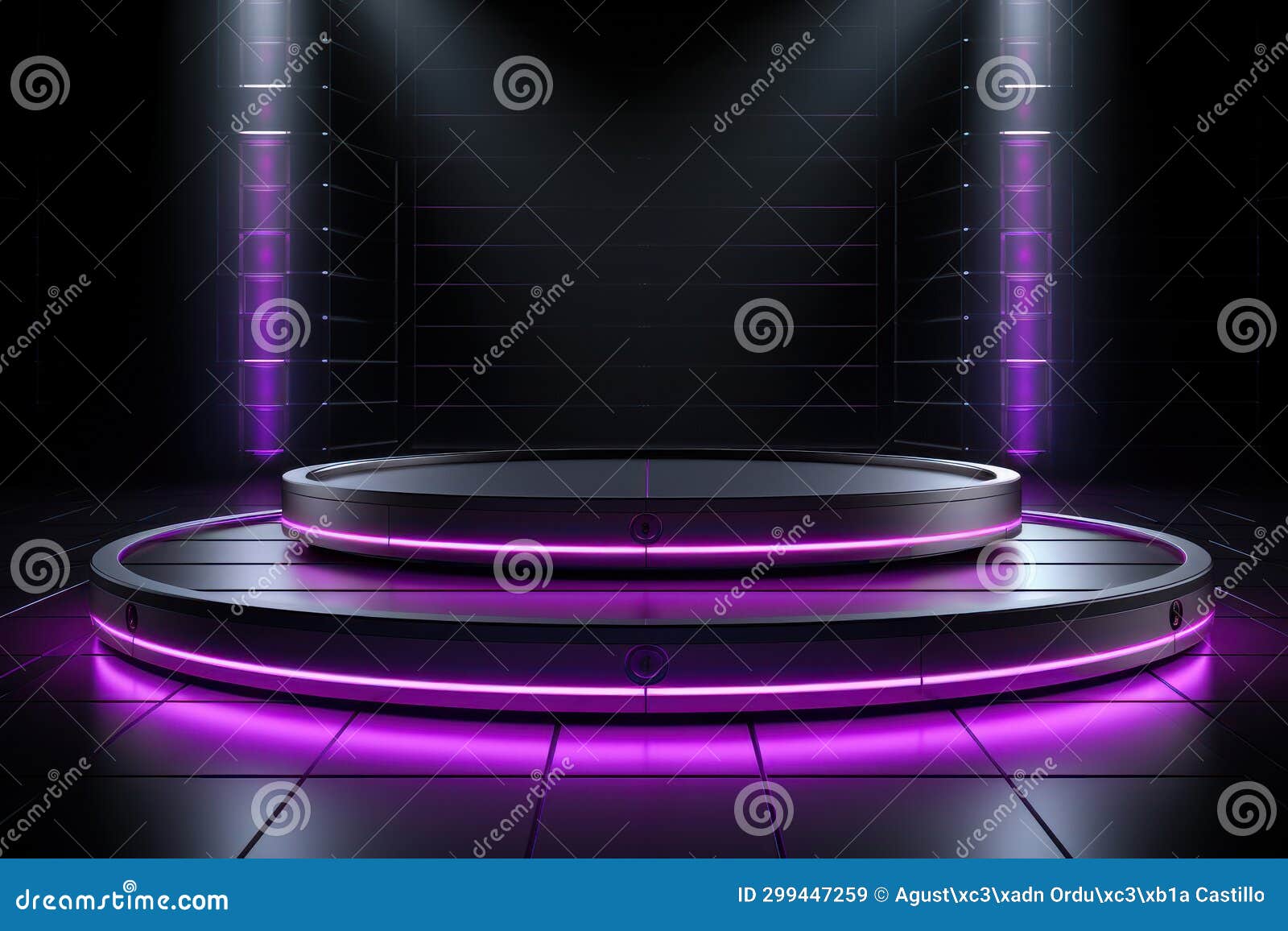 Stage with Elevated Platform for the Presentation of Products. Stock ...