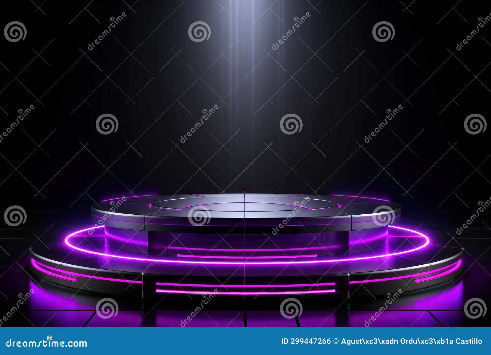 Stage with Elevated Platform for the Presentation of Products. Stock ...