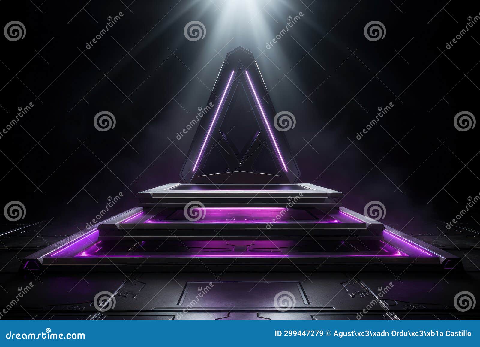 Stage with Elevated Platform for the Presentation of Products. Stock ...