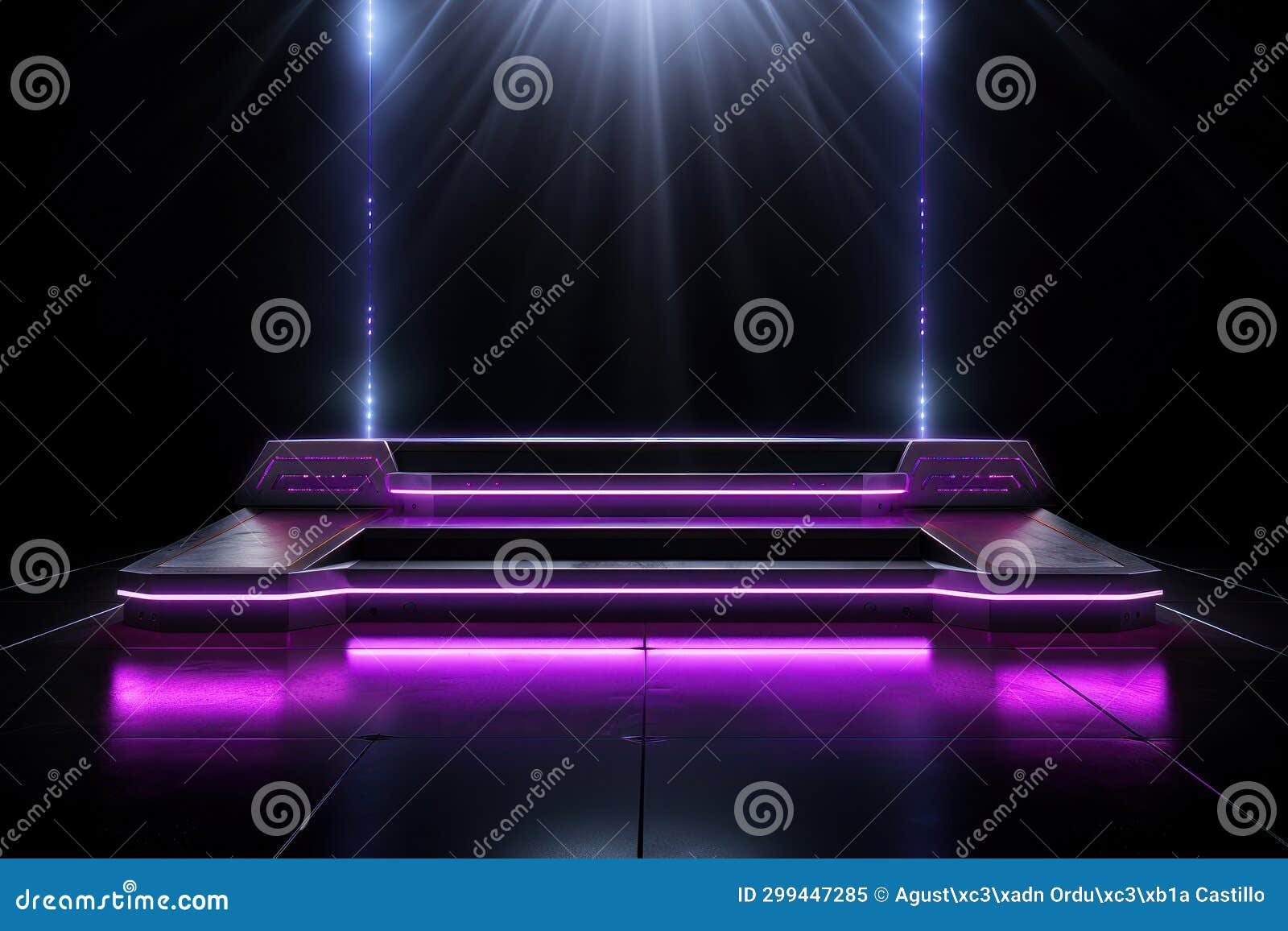 Stage with Elevated Platform for the Presentation of Products. Stock ...