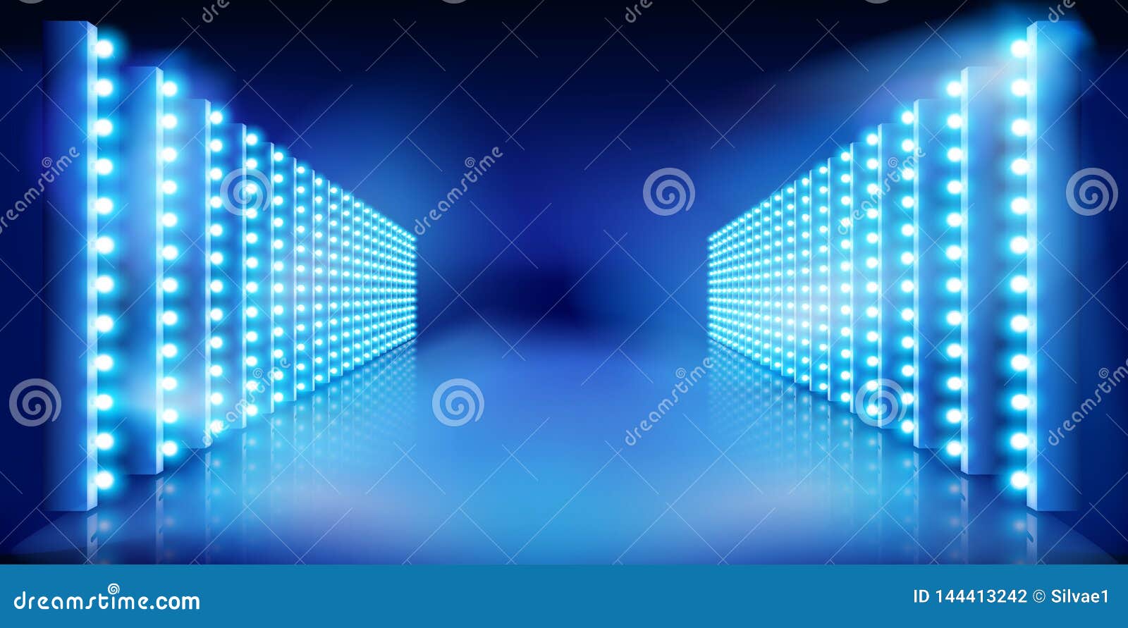 Light Show on the Stage. Vector Illustration. Stock Vector ...