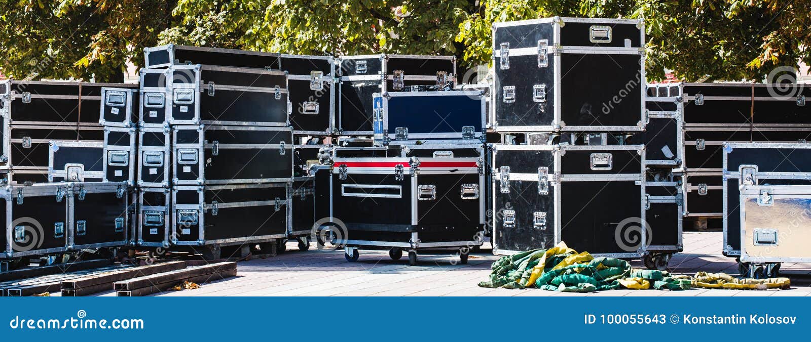 Boxes stage equipment stock image. Image of equipment - 100055643