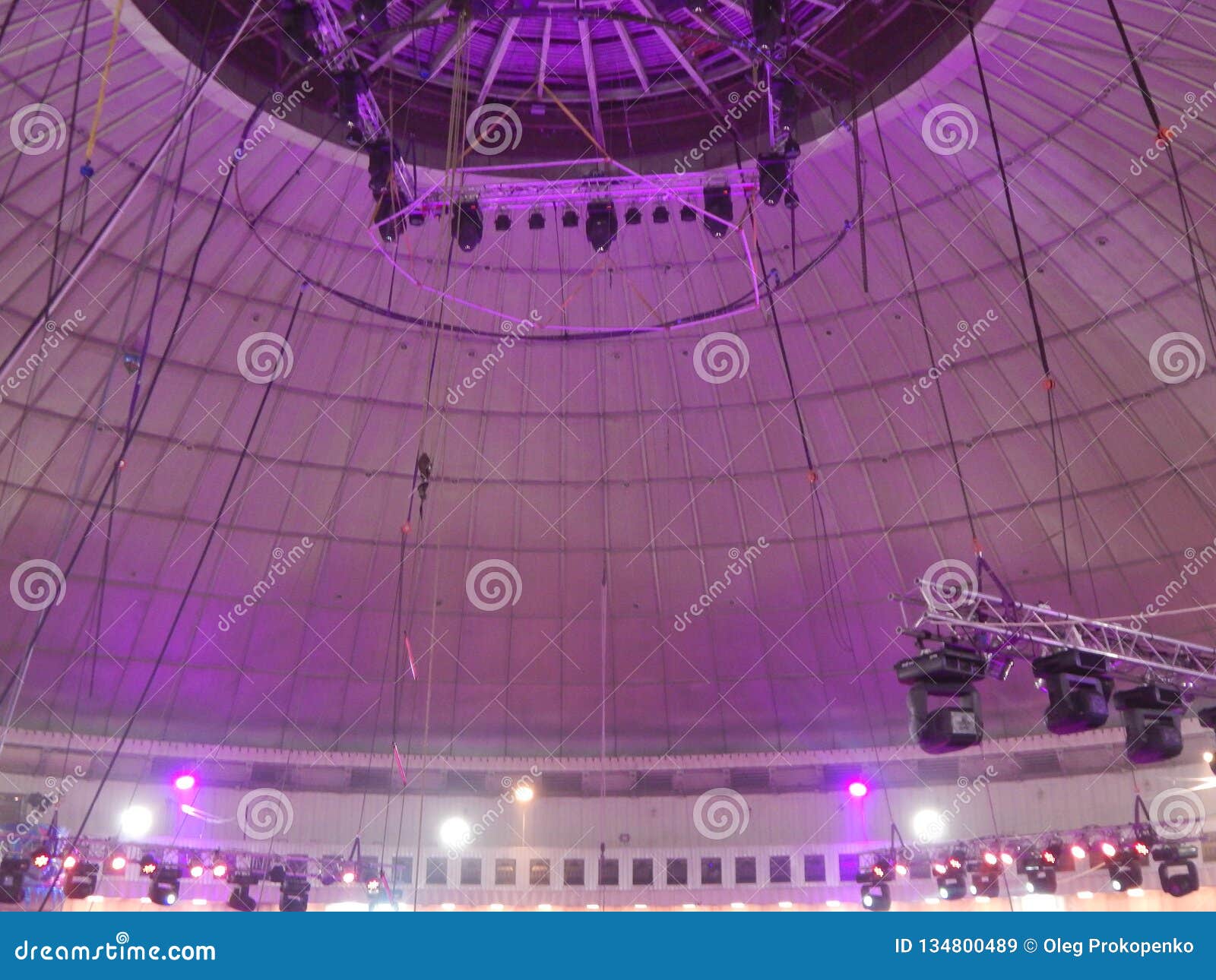 Stage equipment in circus stock image. Image of interior - 134800489