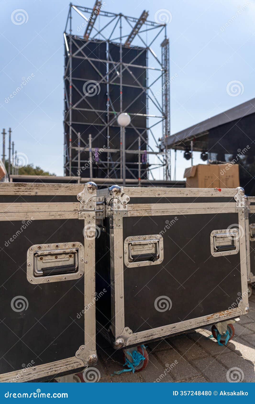 Stage Equipment before the Concert. Stock Photo - Image of preparation ...