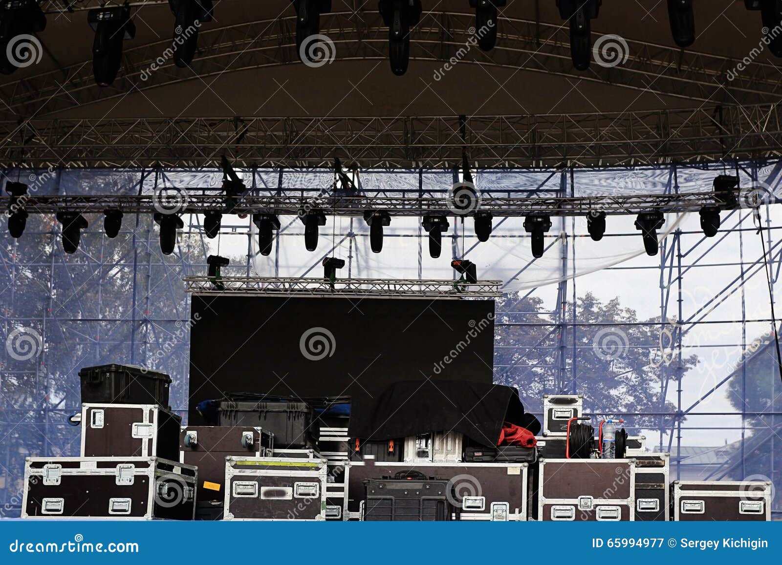 Concert Backstage Vip Music Festival Metal Structure Background Royalty ...