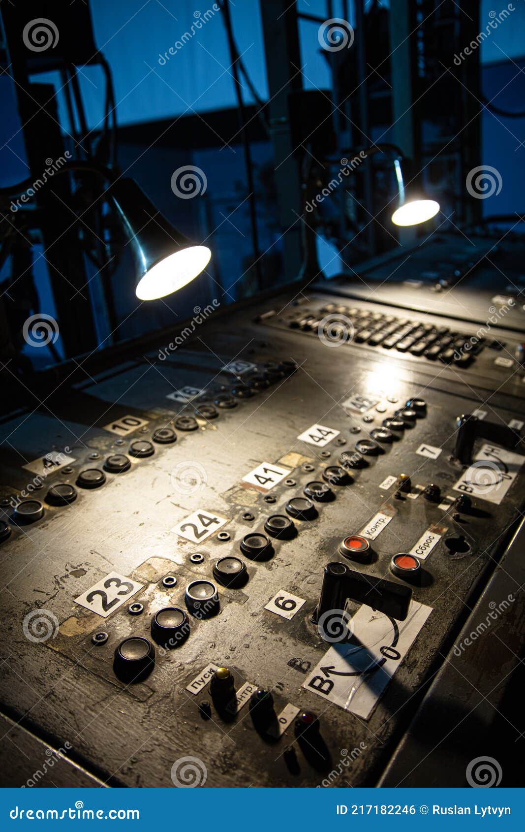 Stage Equipment Control Panel Stock Photo - Image of desk, music: 217182246