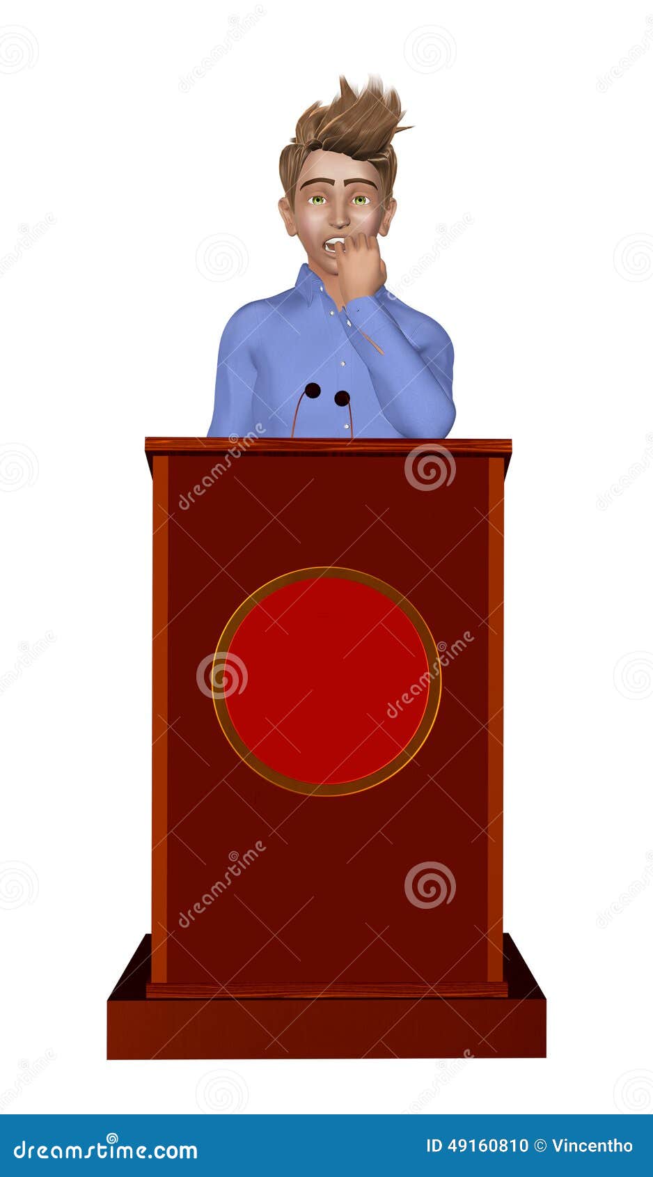 Stage Fright Pale Face Illustration Stock Photo - Illustration of ...