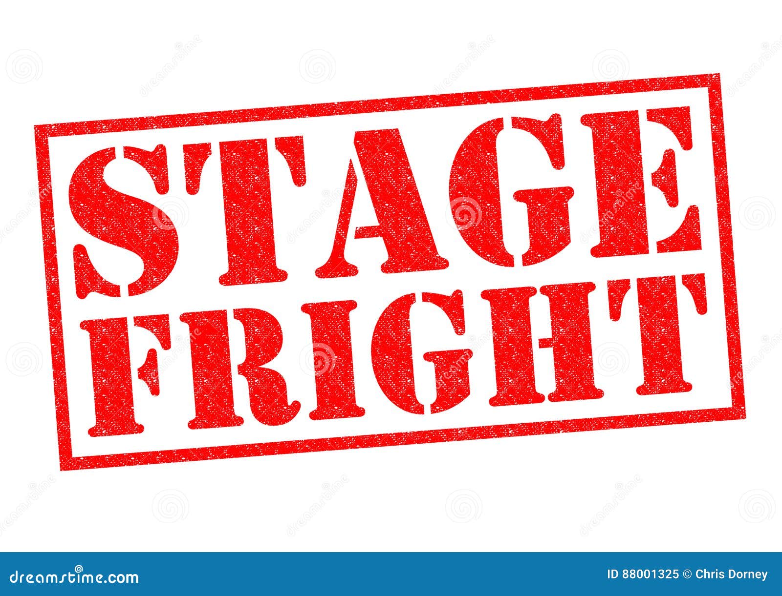 Stage Fright Vector Illustration. Stress Behavior In Tiny Persons ...