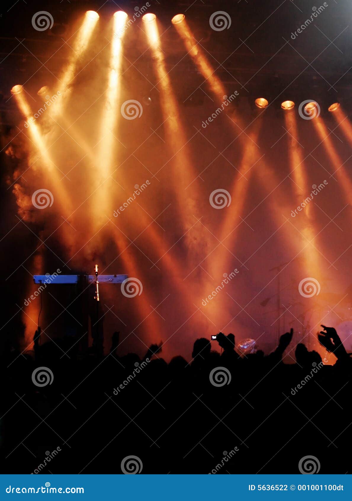 Stage, hands, and lights stock photo. Image of blue, lights - 5636522