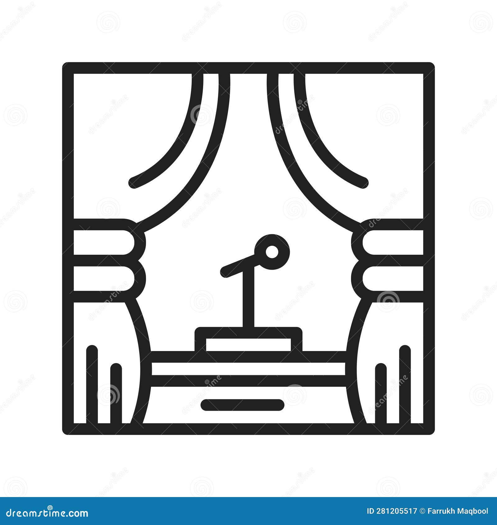 Stage Icon Image. stock vector. Illustration of speaker - 281205517