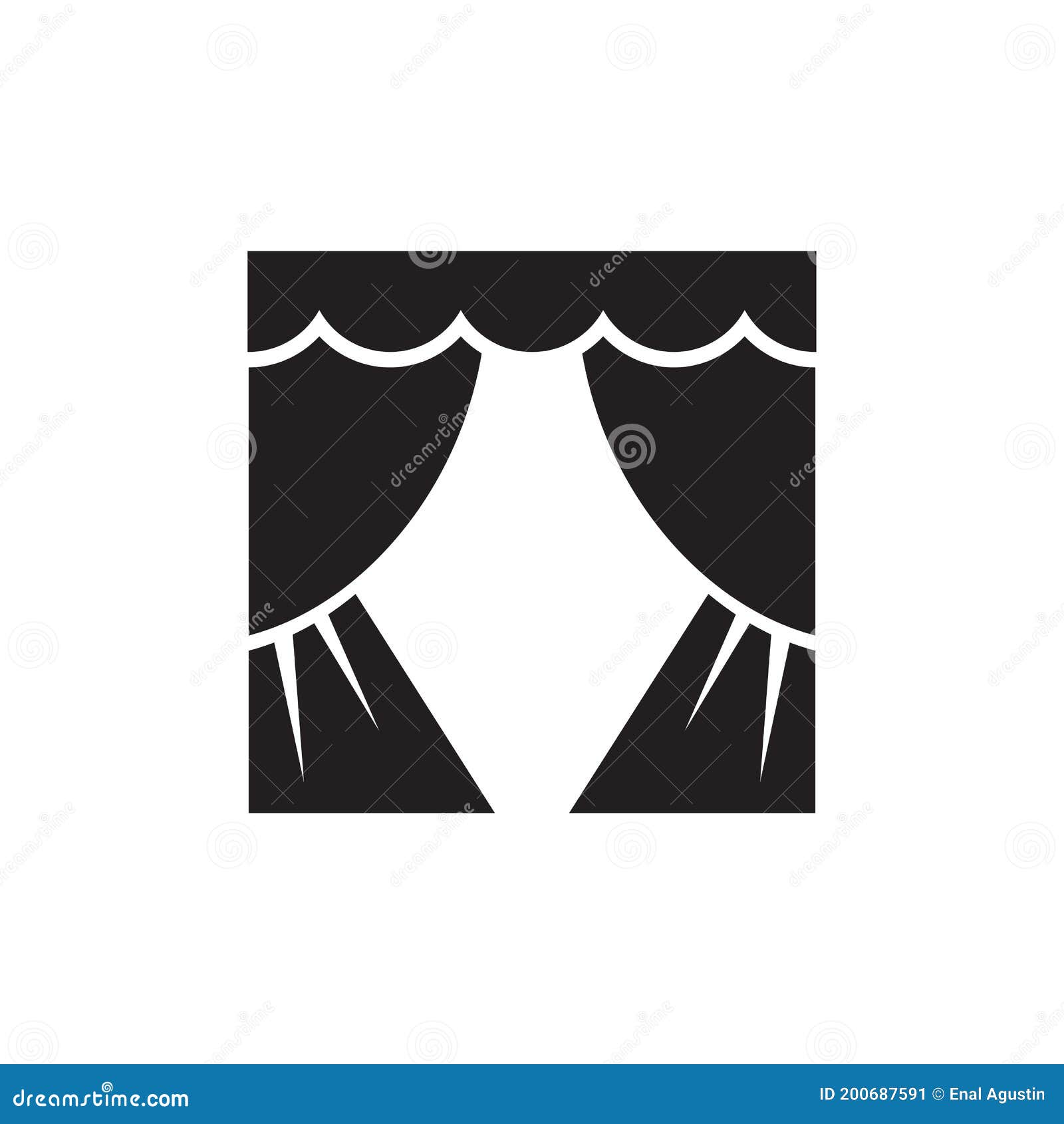 Stage Icon Logo Design Template Stock Vector - Illustration of scene ...