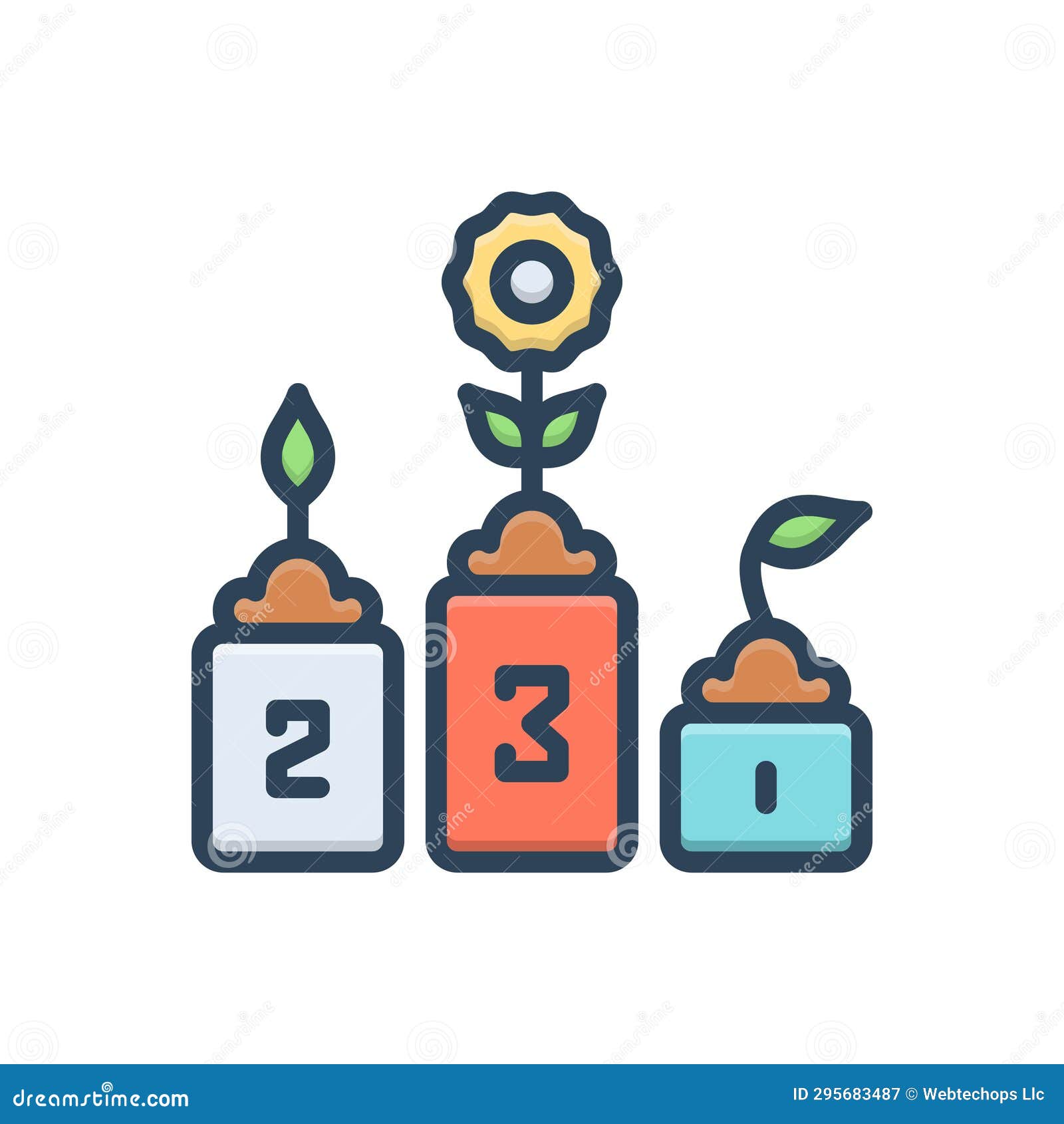 Color Illustration Icon for Stage, Phase and Process Stock Illustration ...