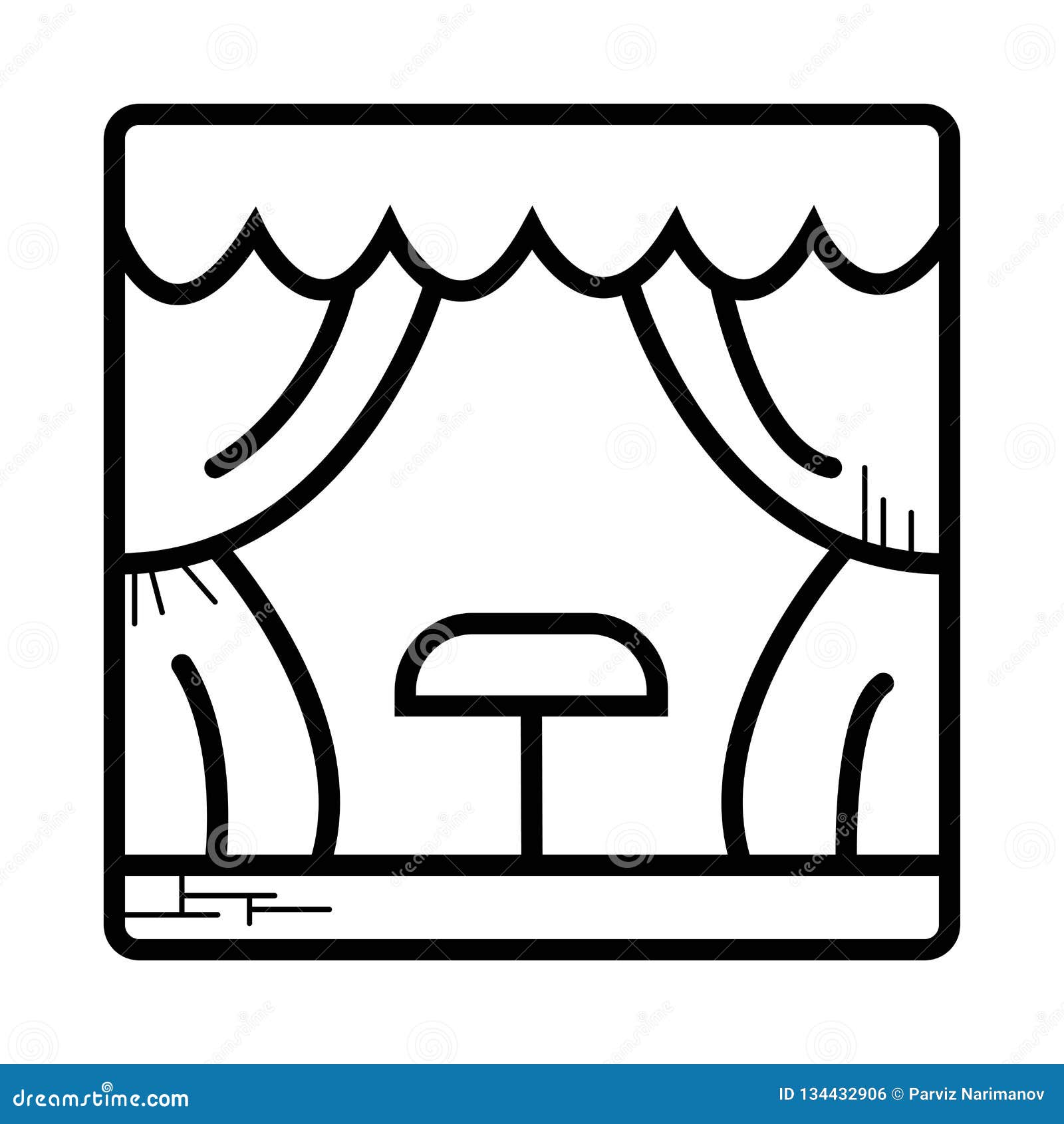 Stage icon vector stock illustration. Illustration of element - 134432906