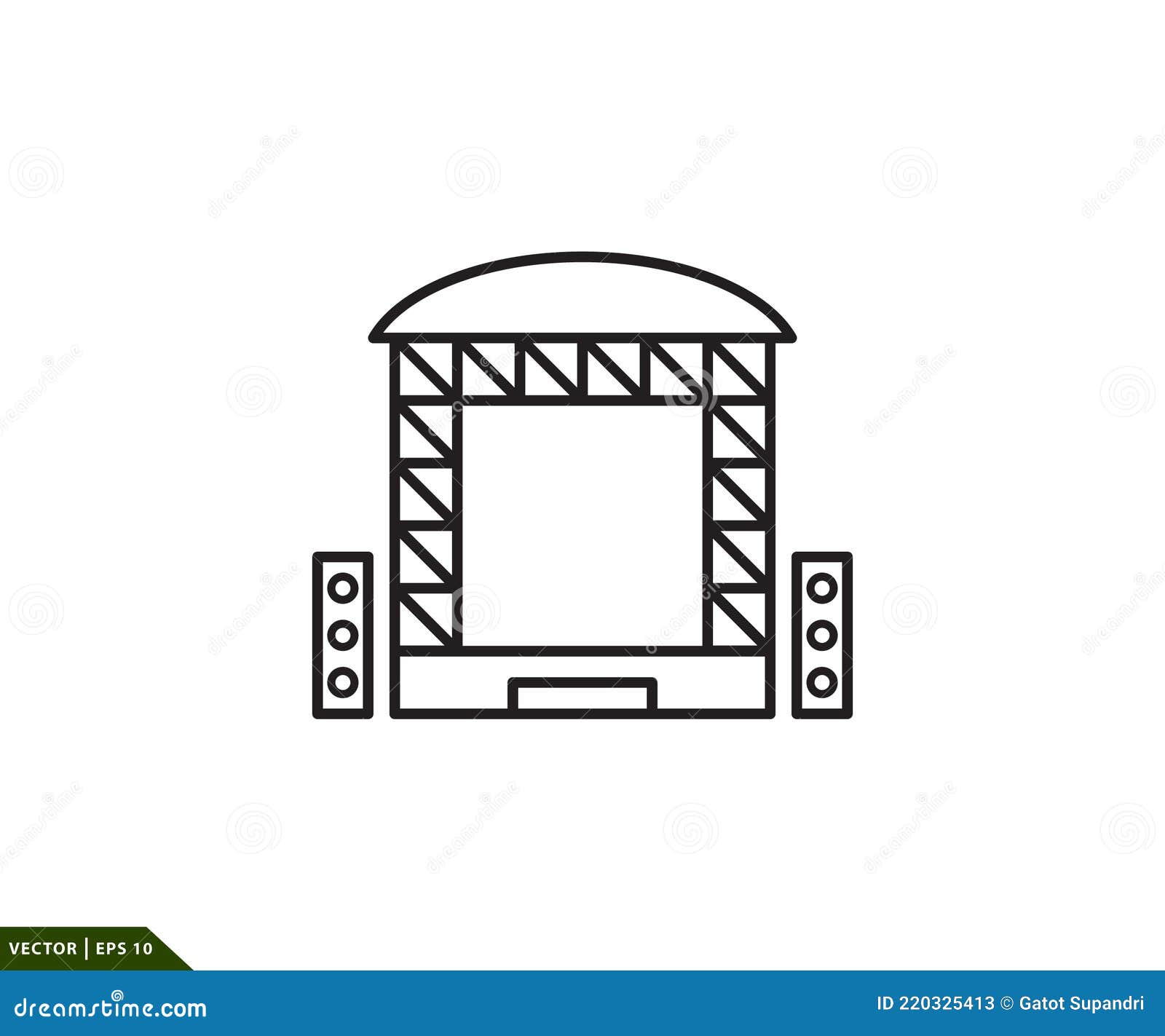 Stage Icon Vector Logo Template Stock Vector - Illustration of mobile ...