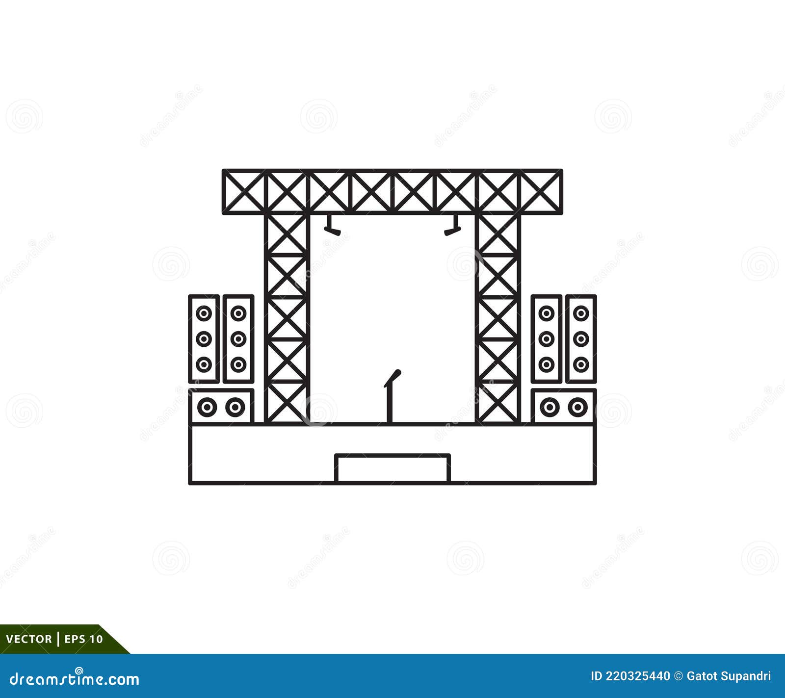 Stage Icon Vector Logo Template Stock Vector - Illustration of ...