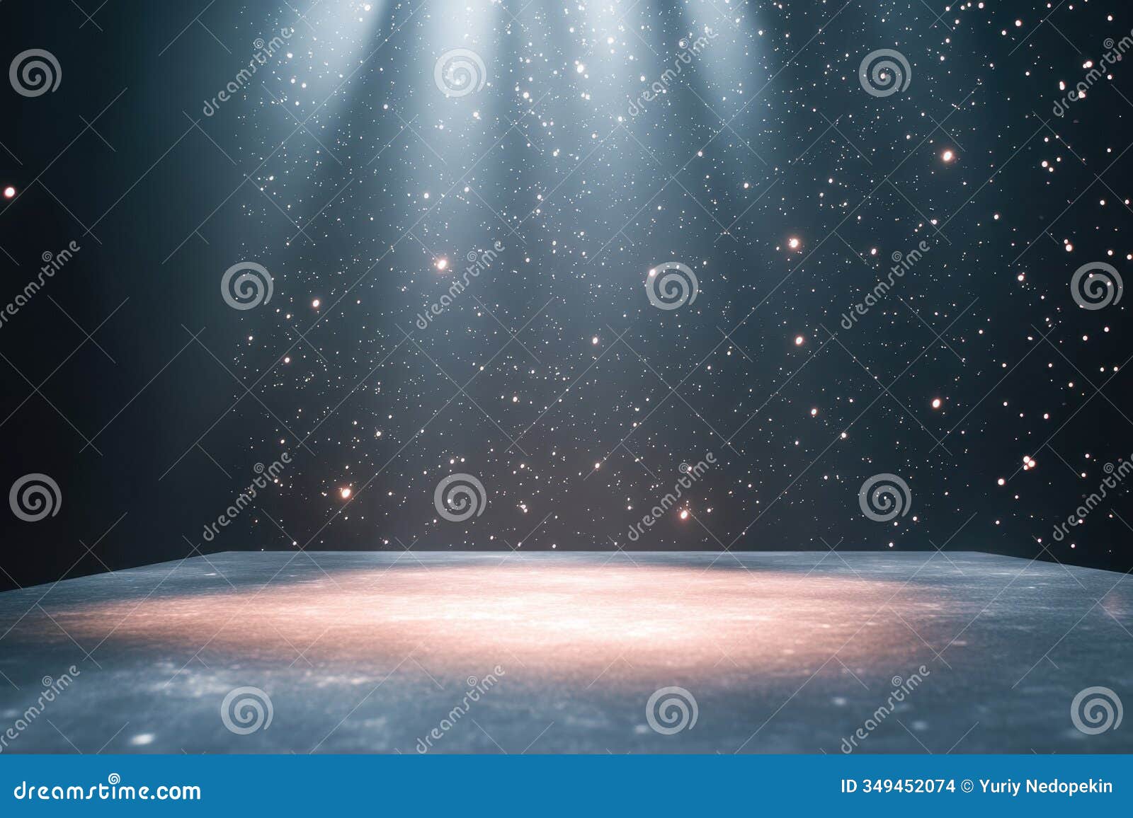 Stage Illuminated by Soft Light with a Starry Backdrop during a ...