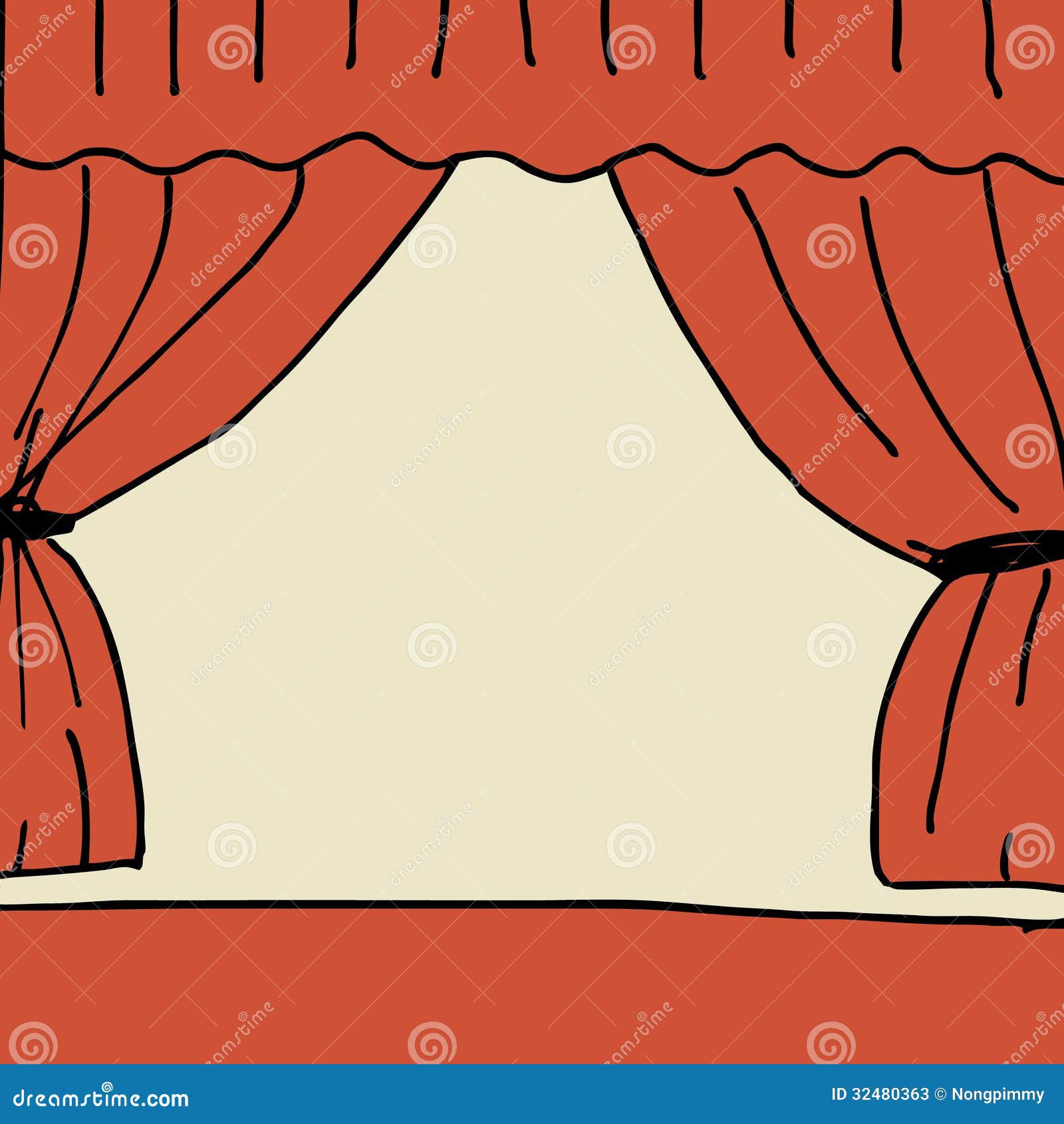 Stage stock vector. Illustration of entrance, cartoon - 32480363