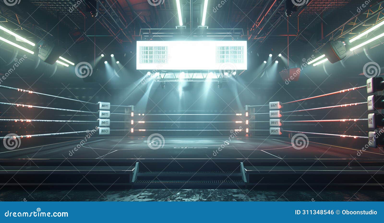 Stage Indoor or Interior Stadium with Colorful Lights Stock ...