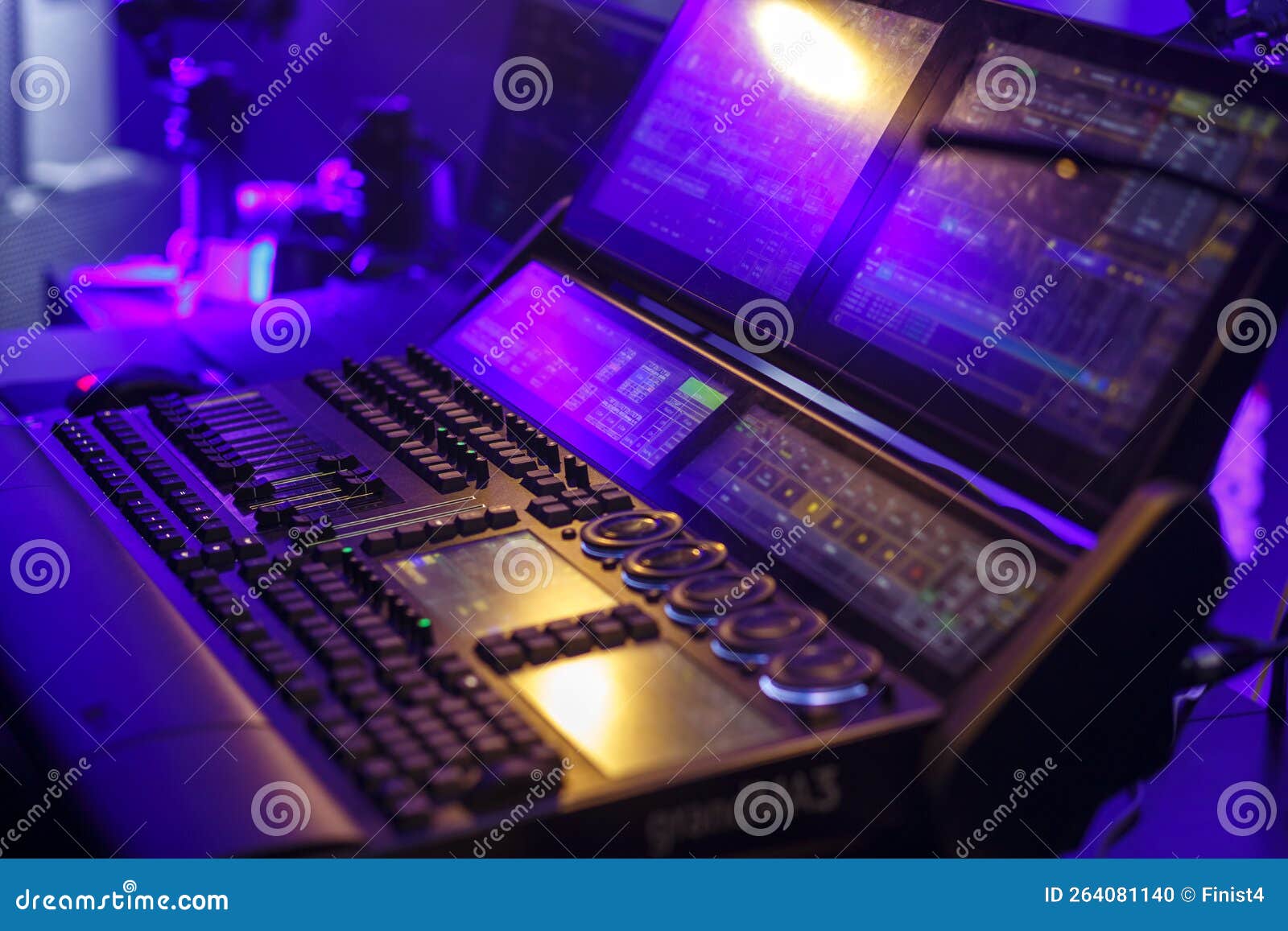 The Stage Light Control Panel is an Illustrative Example in Blue ...