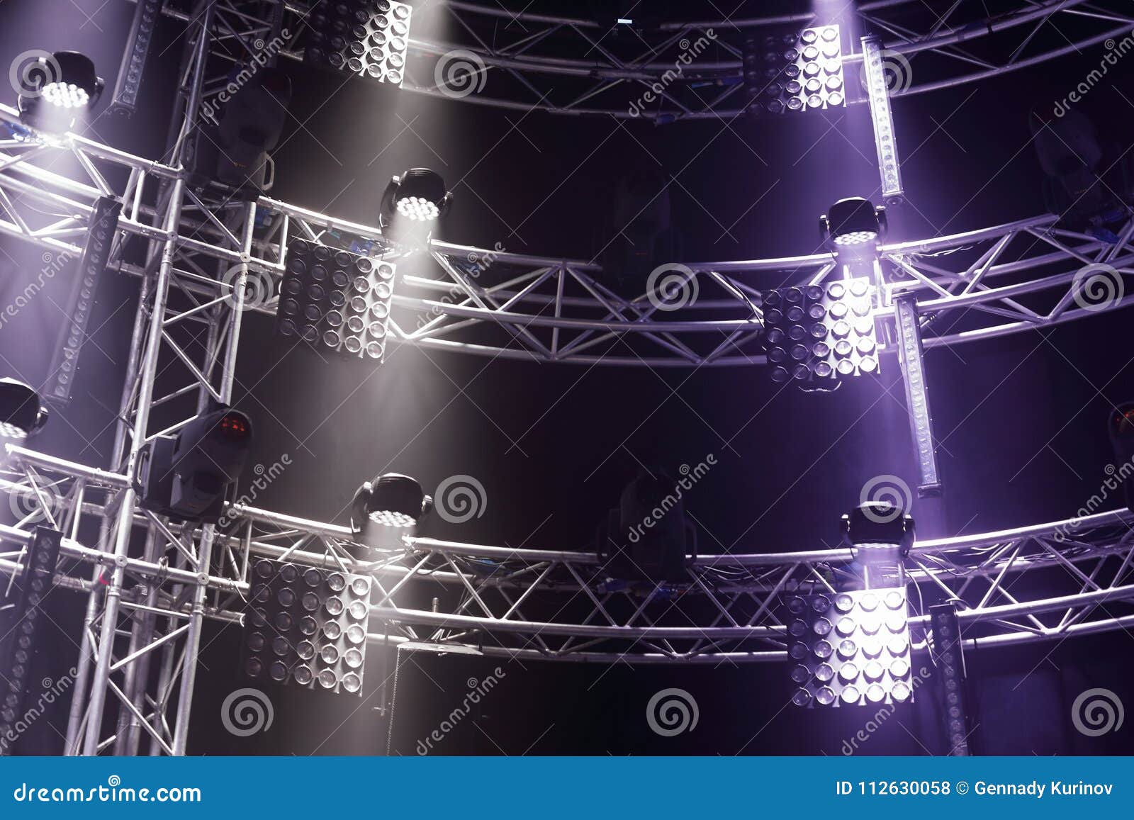 Stage light equipment stock photo. Image of lighting - 112630058