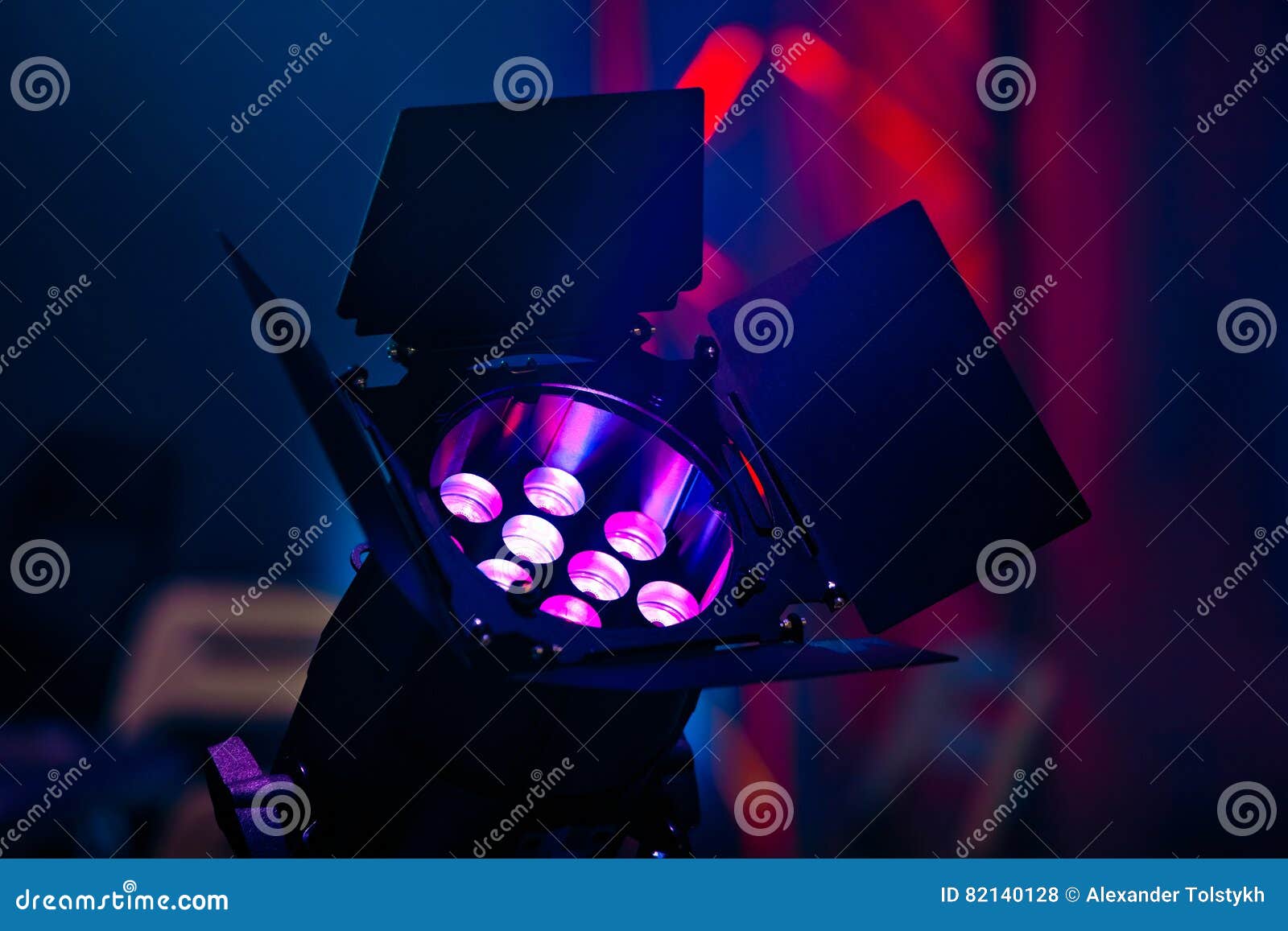 Stage light source closeup stock photo. Image of concert - 82140128