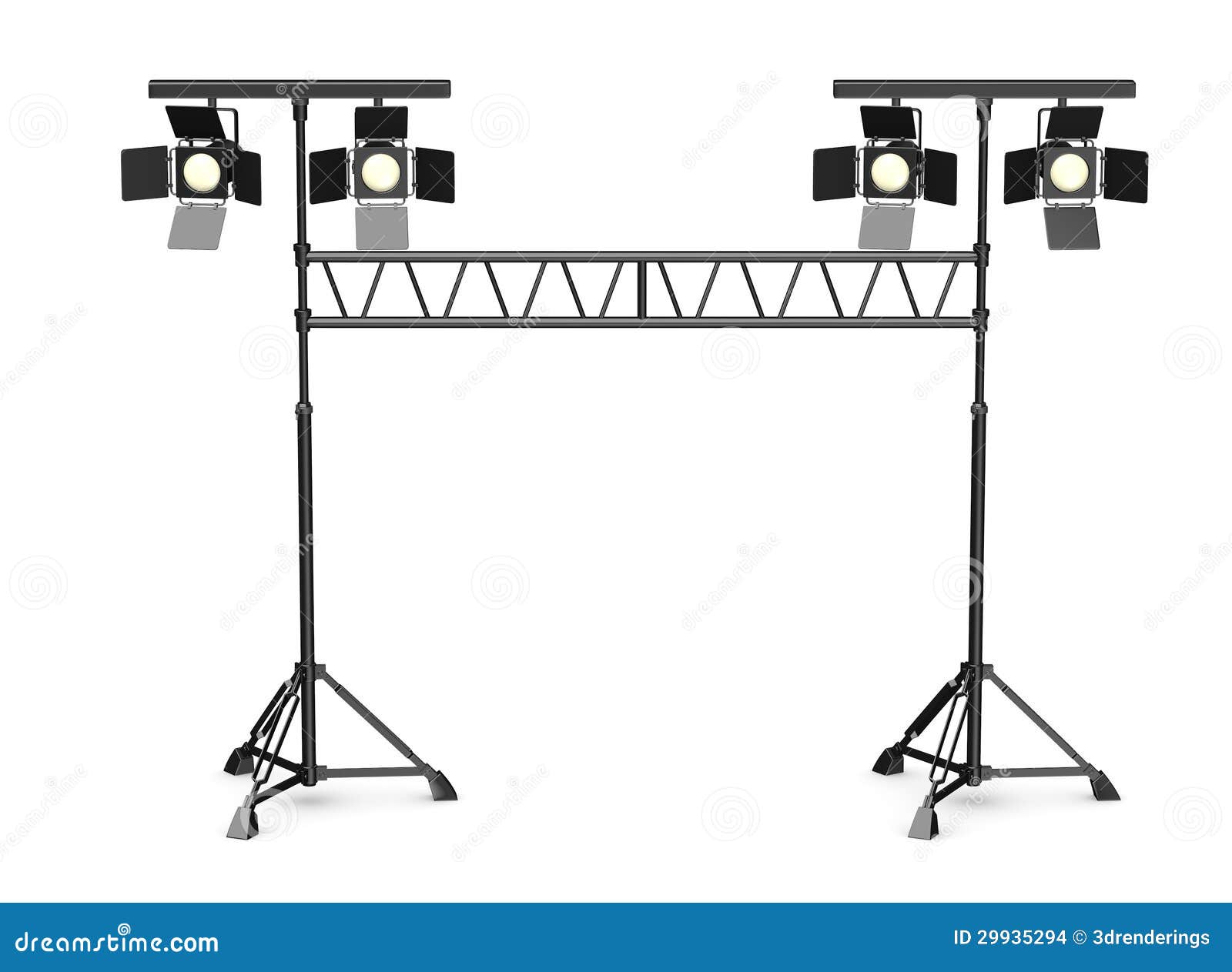 Stage light on stands stock illustration. Illustration of cinema - 29935294