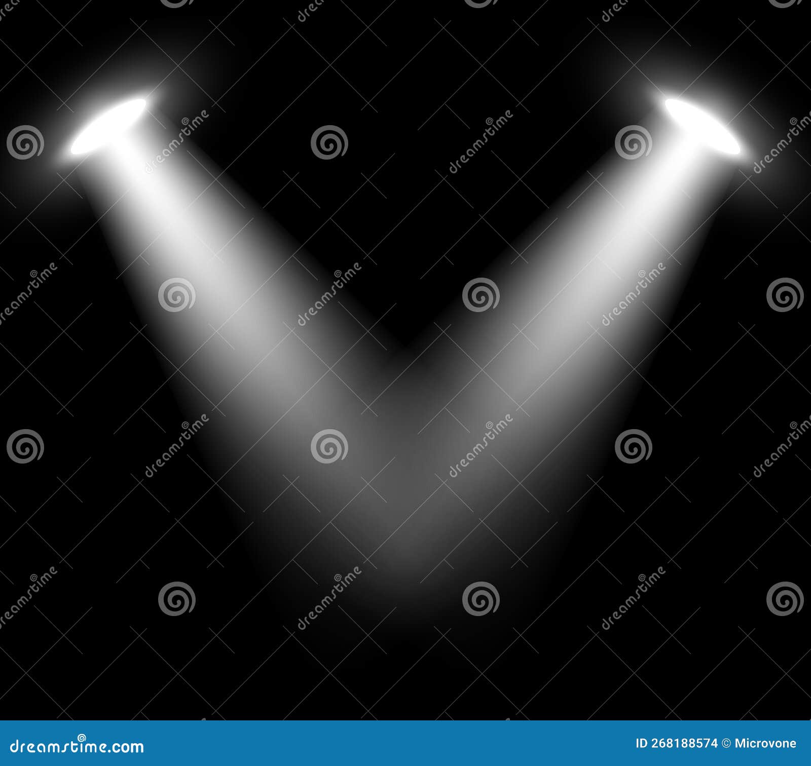 Stage Light. Two Crossed Spotlight Lamp Rays Stock Vector ...