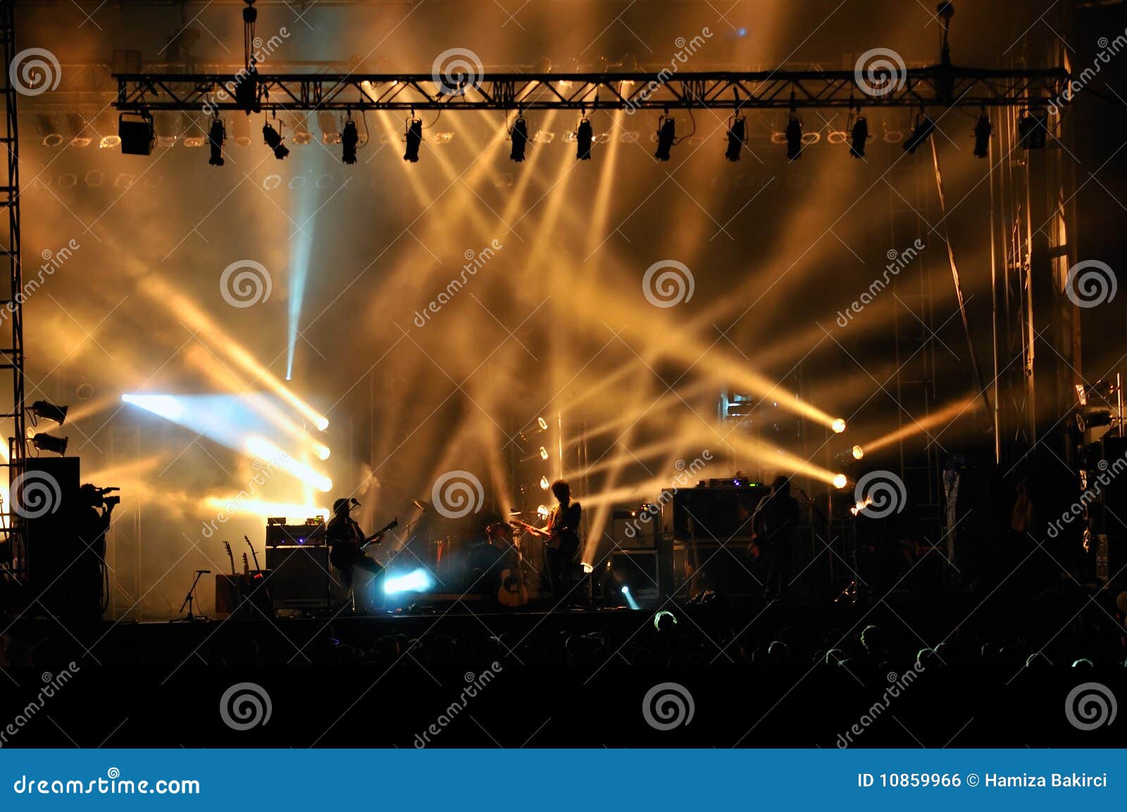 Stage lighting stock photo. Image of playing, audience - 10859966