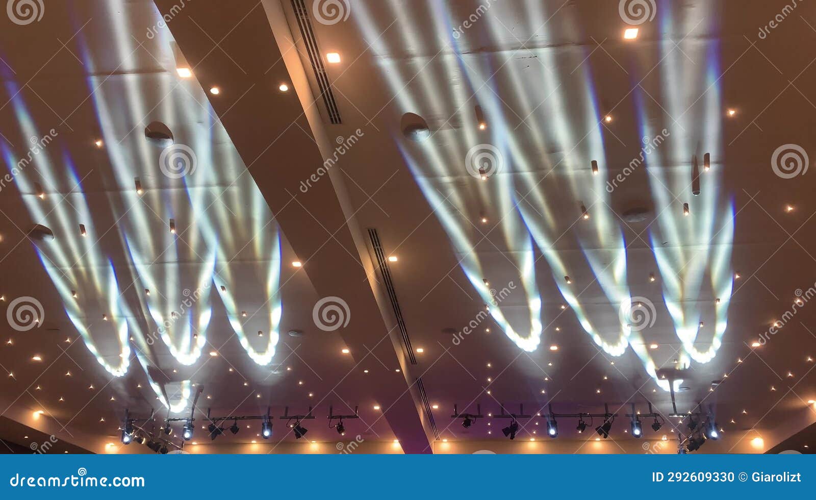 Stage Lighting in the Ballroom Stock Footage - Video of blue, gloomy ...