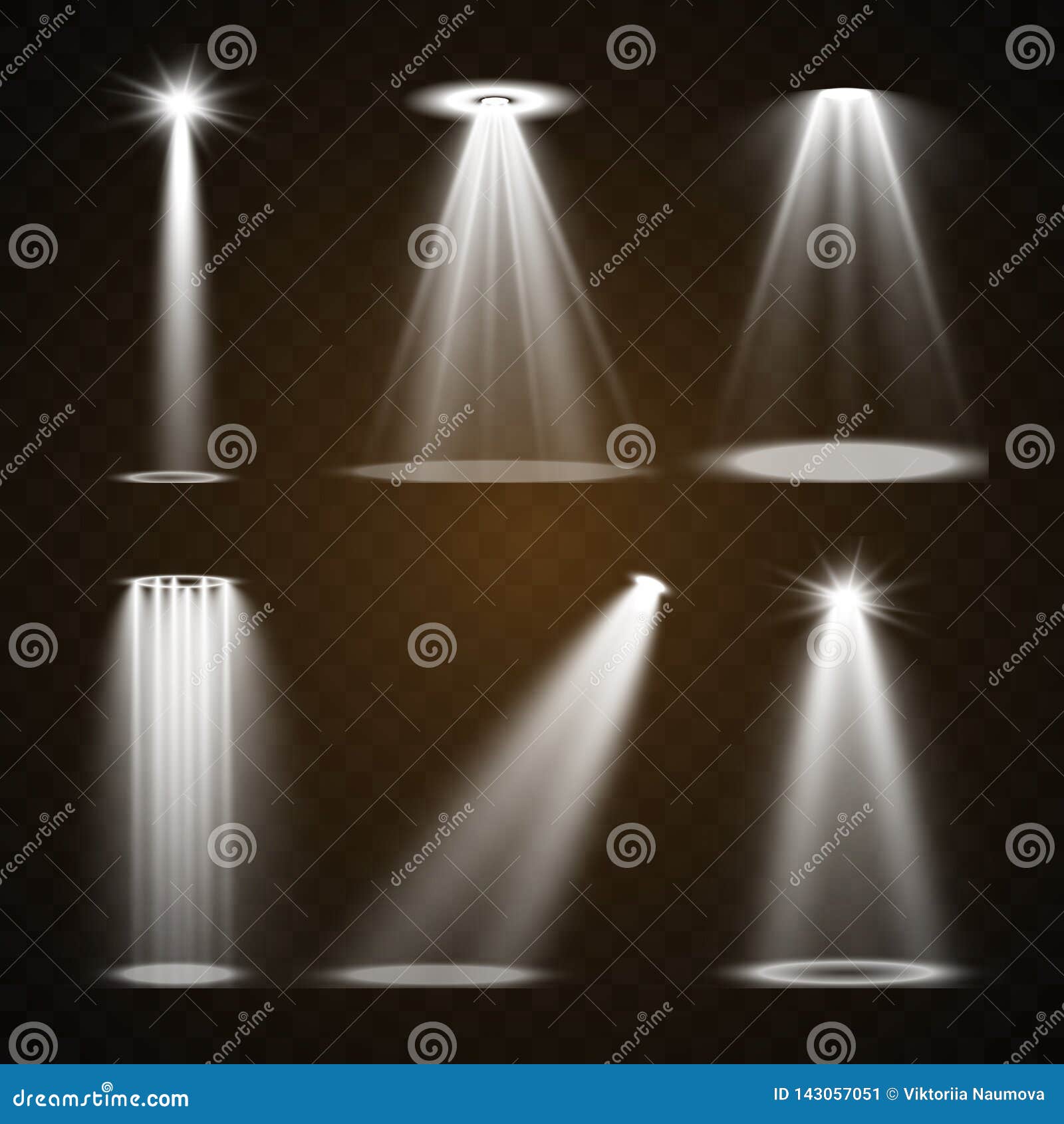 Stage Lighting, a Collection of Transparent Effects. Stock Vector ...