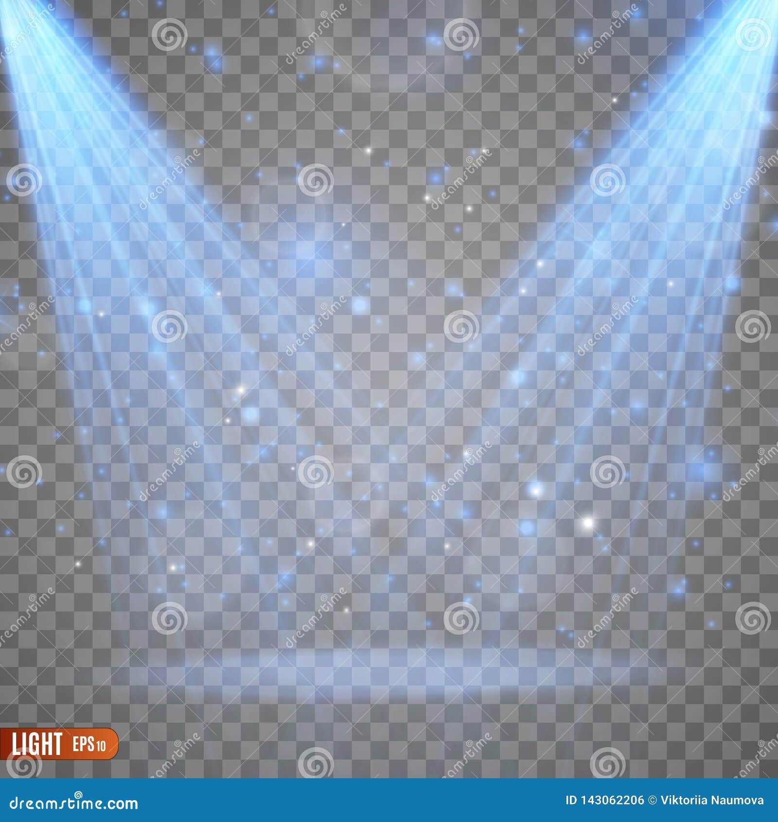 Stage Lighting, a Collection of Transparent Effects. Stock Illustration ...