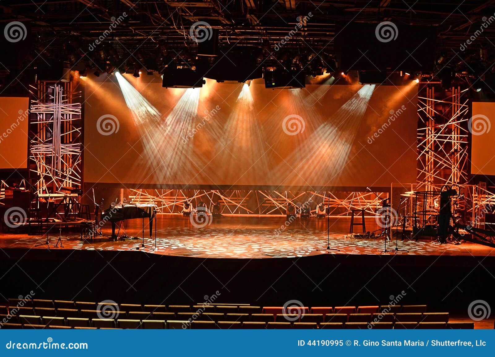 Stage Lighting stock image. Image of scene, show, beautiful - 44190995